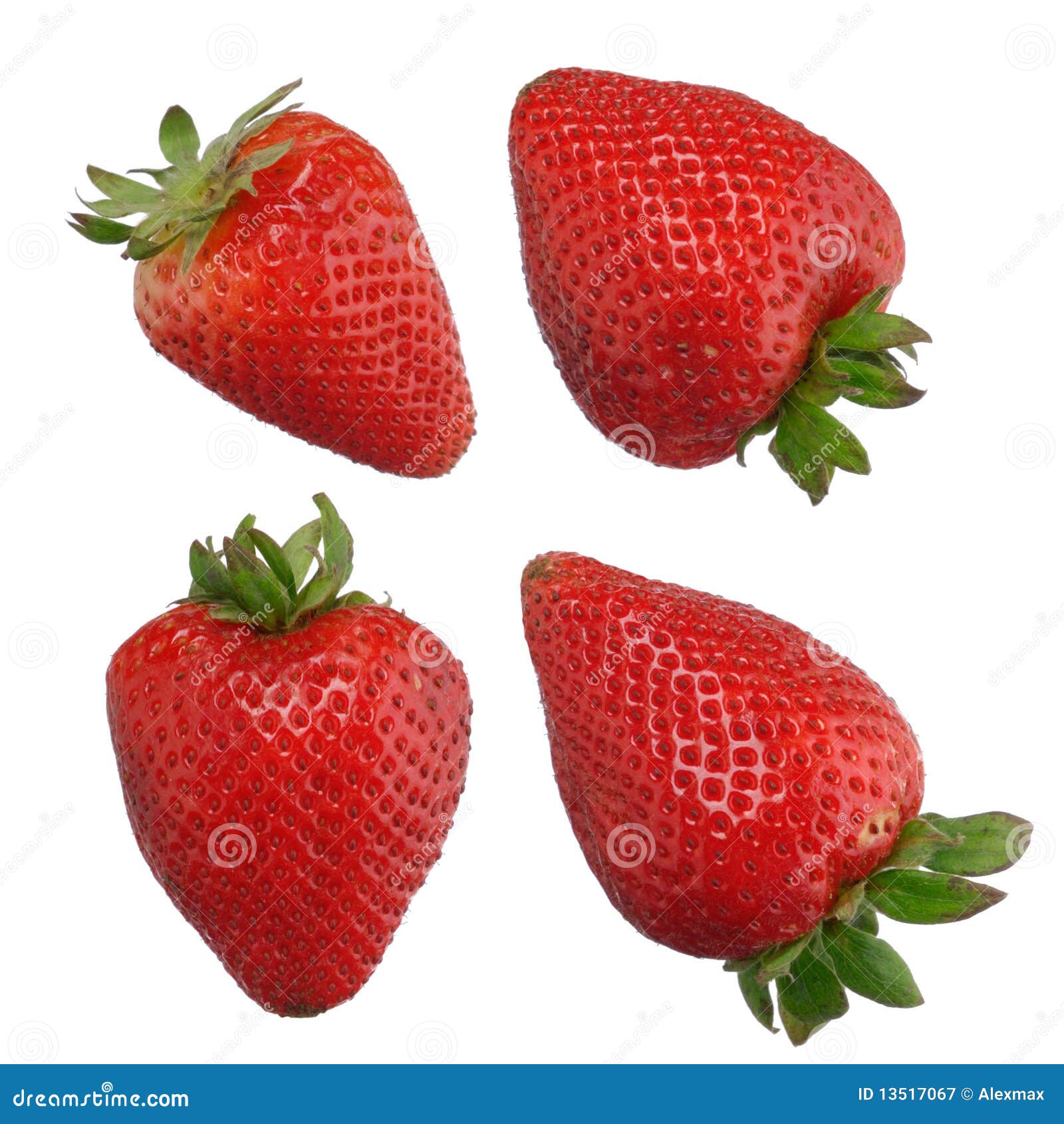 Strawberries Isolated on White Stock Image - Image of close, white ...