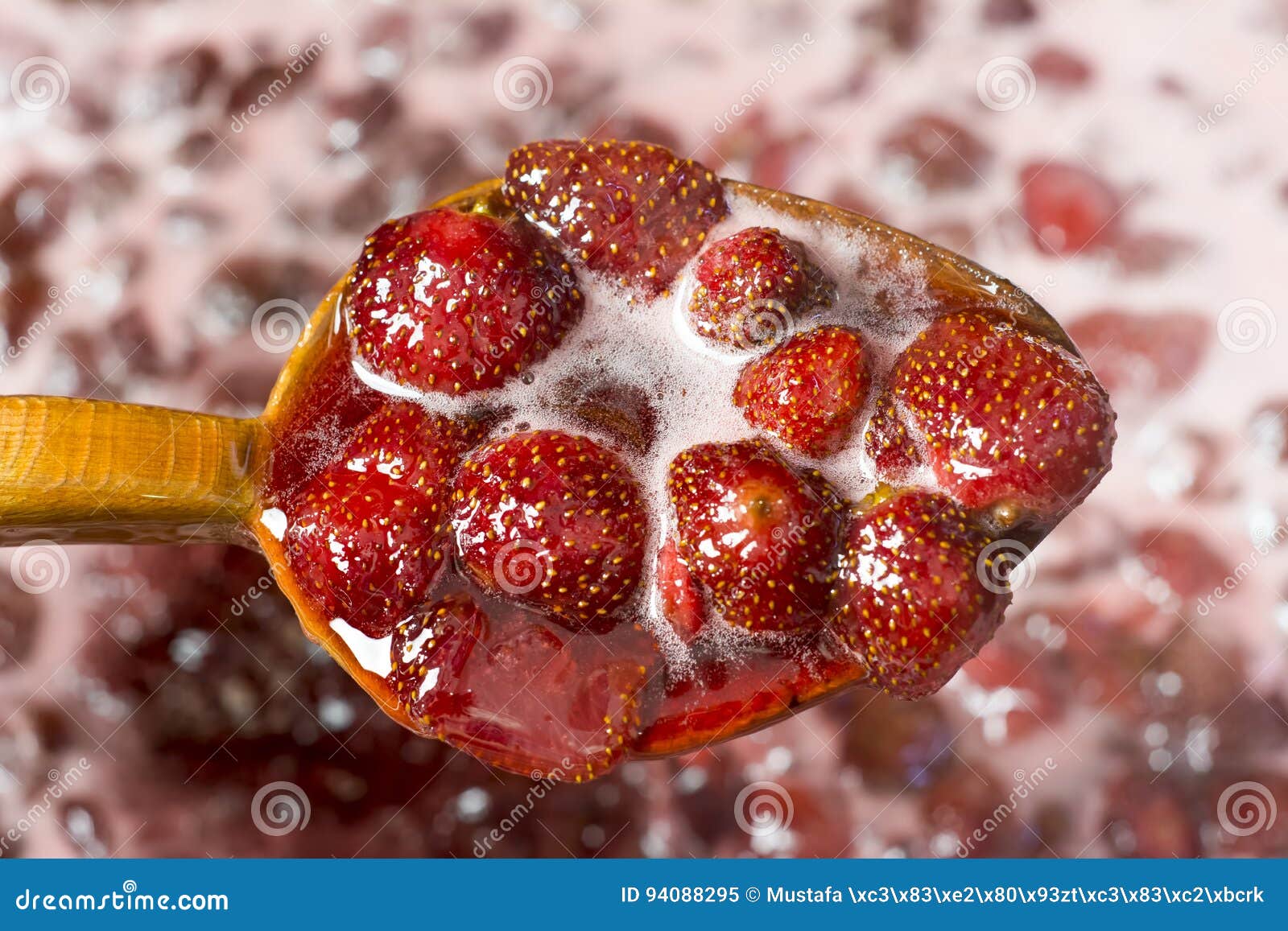 Strawberries jam making stock image. Image of juicy, berry - 94088295
