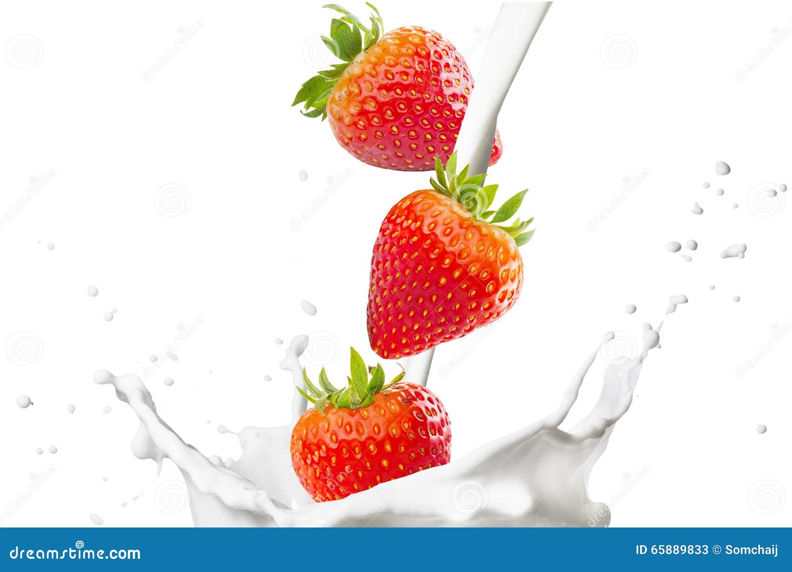 Strawberries and Milk Splash Stock Image - Image of milk, kitchen: 65889833