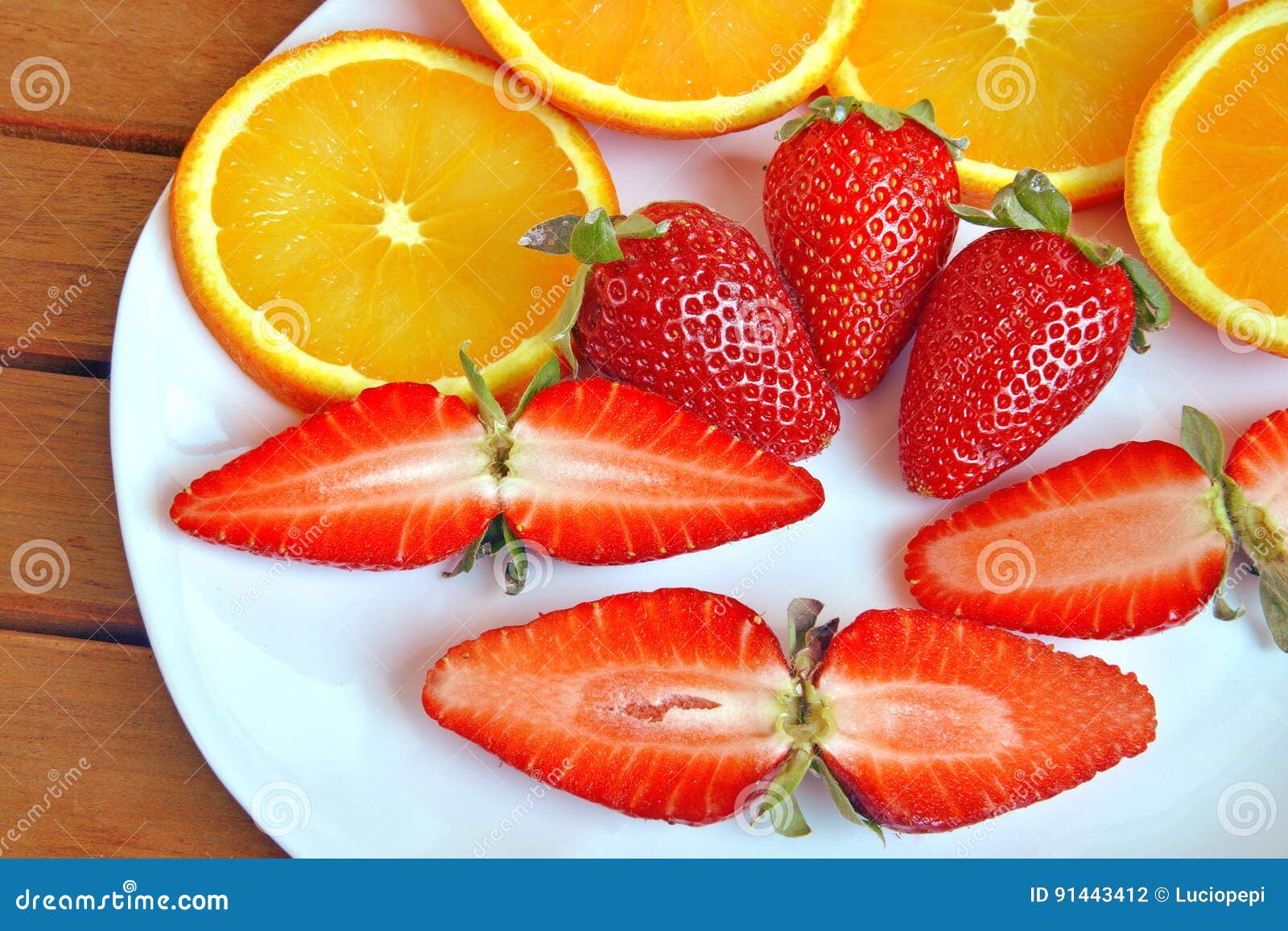 Strawberries and oranges stock photo. Image of fresh - 91443412