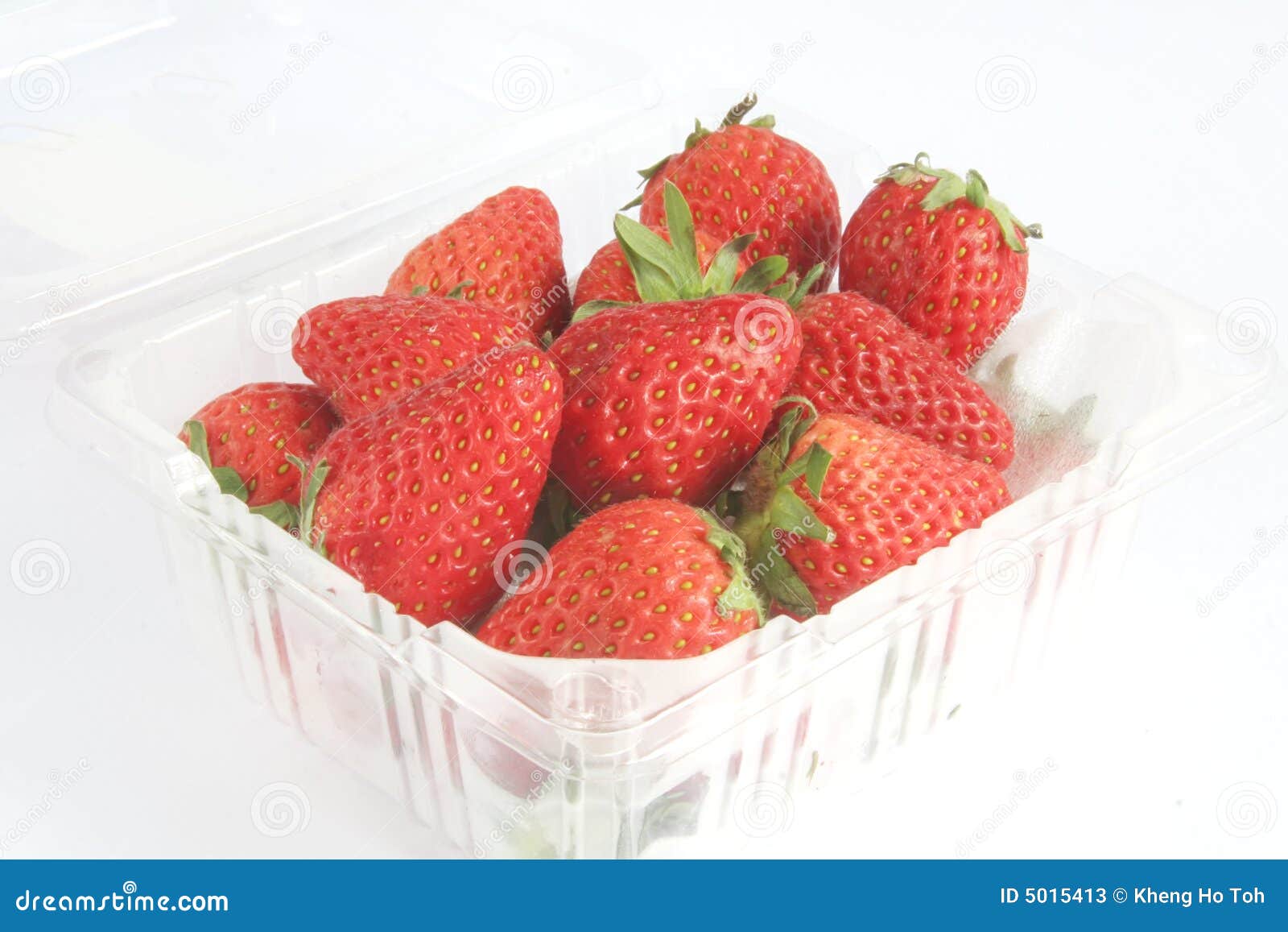 Strawberries Packed in a Plastic Container Stock Image - Image of ...