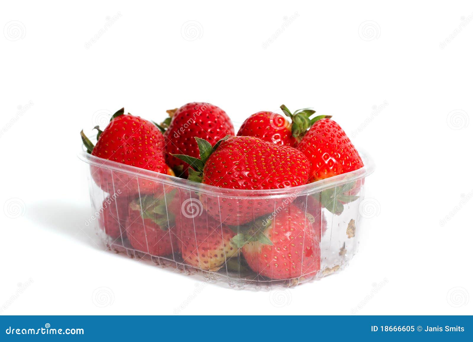 Strawberries in Plastic Box. Stock Image - Image of food, nature: 18666605
