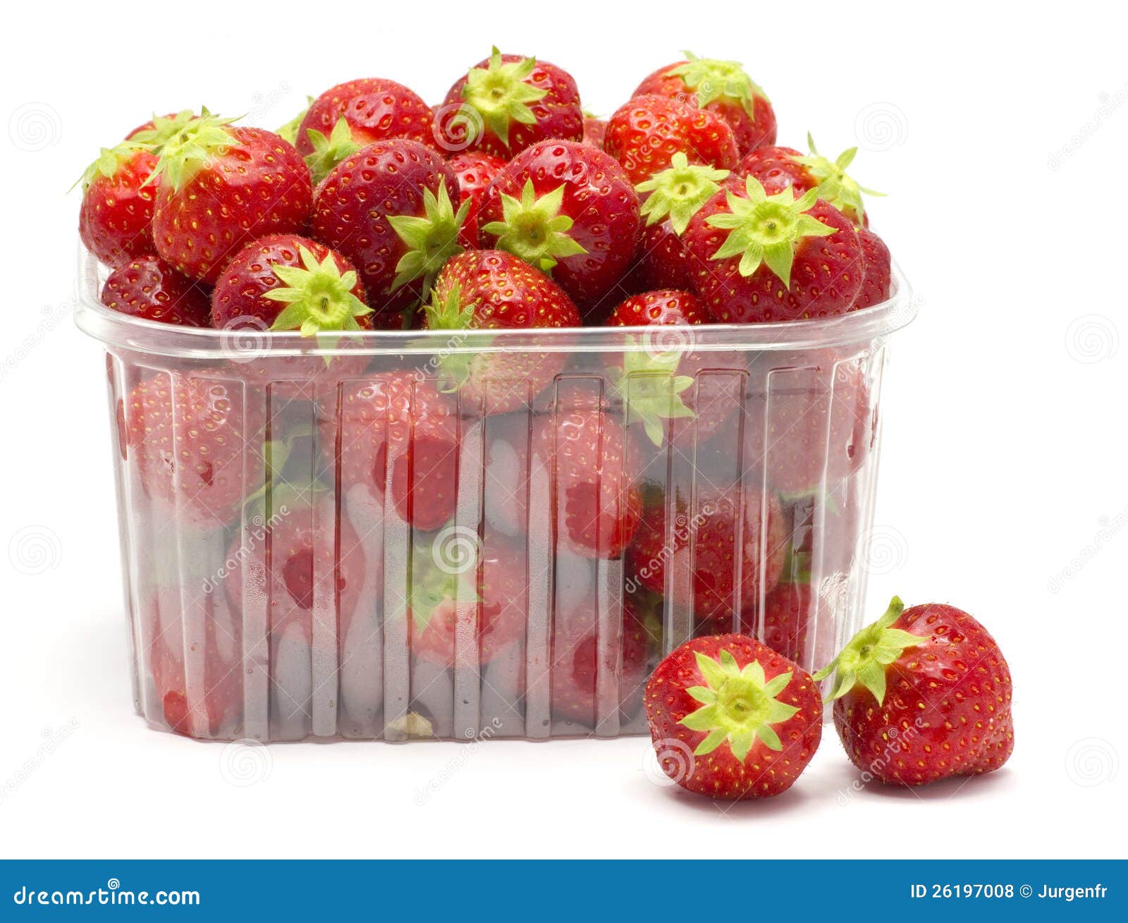 Strawberries in a Plastic Box Stock Photo - Image of berry, background ...