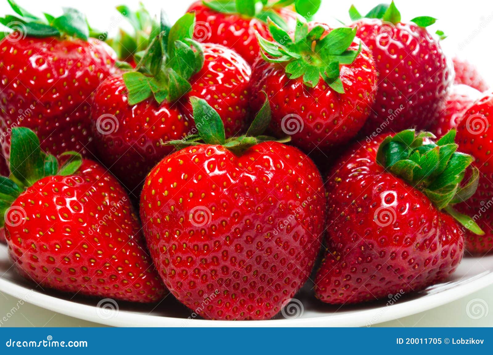 Strawberries on a plate stock image. Image of diet, organic - 20011705
