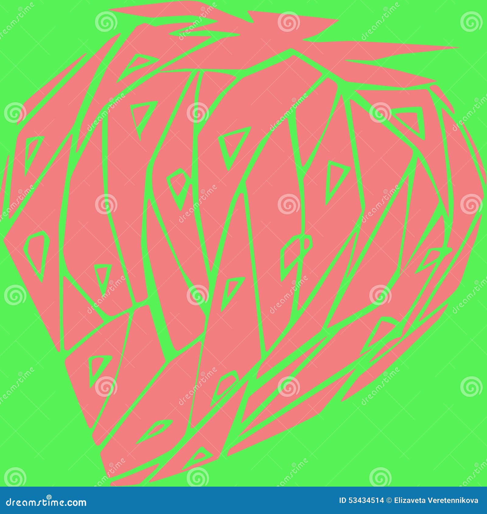 Strawberries from polygons stock vector. Illustration of fresh - 53434514