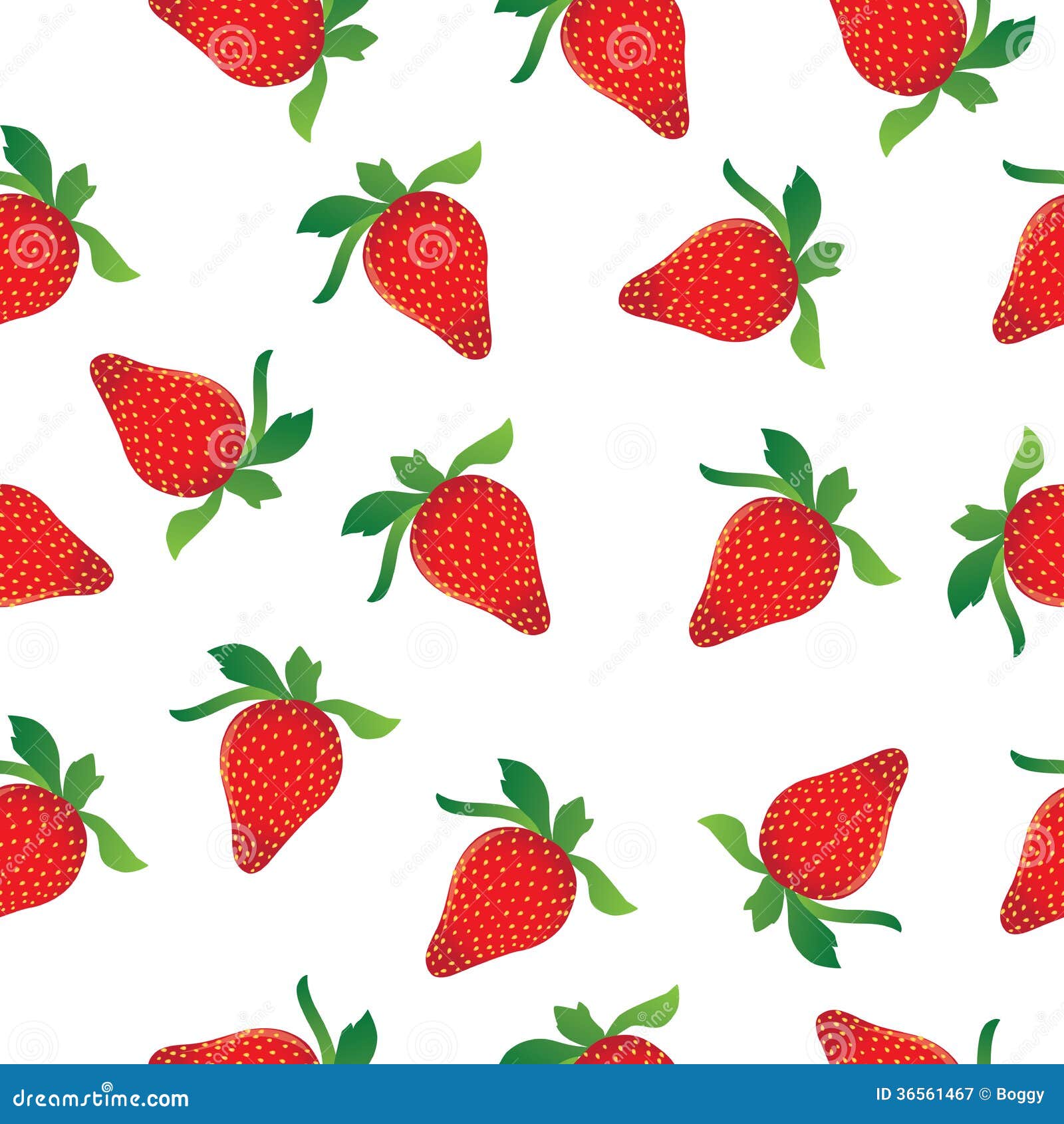 Strawberries Seamless Pattern Stock Vector - Illustration of graphic ...