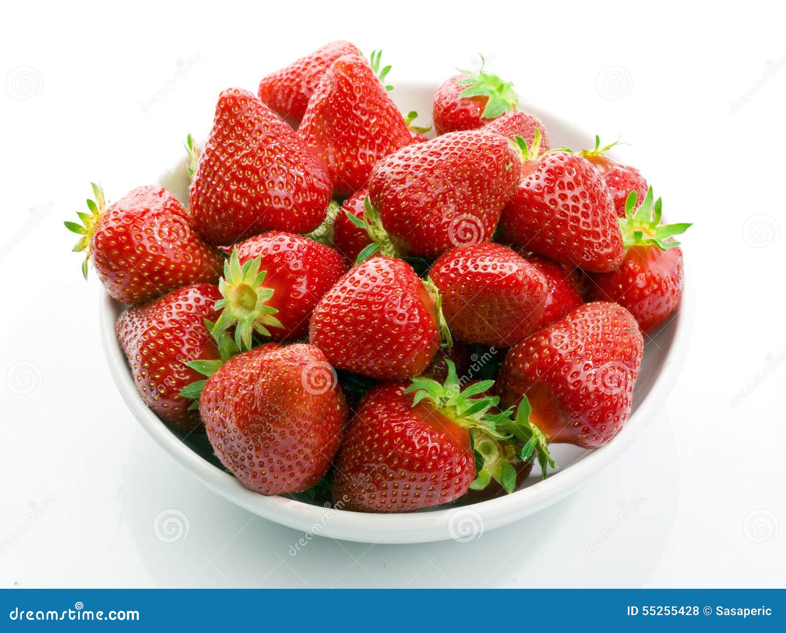 Strawberries small bowl stock photo. Image of ripe, strawberries - 55255428