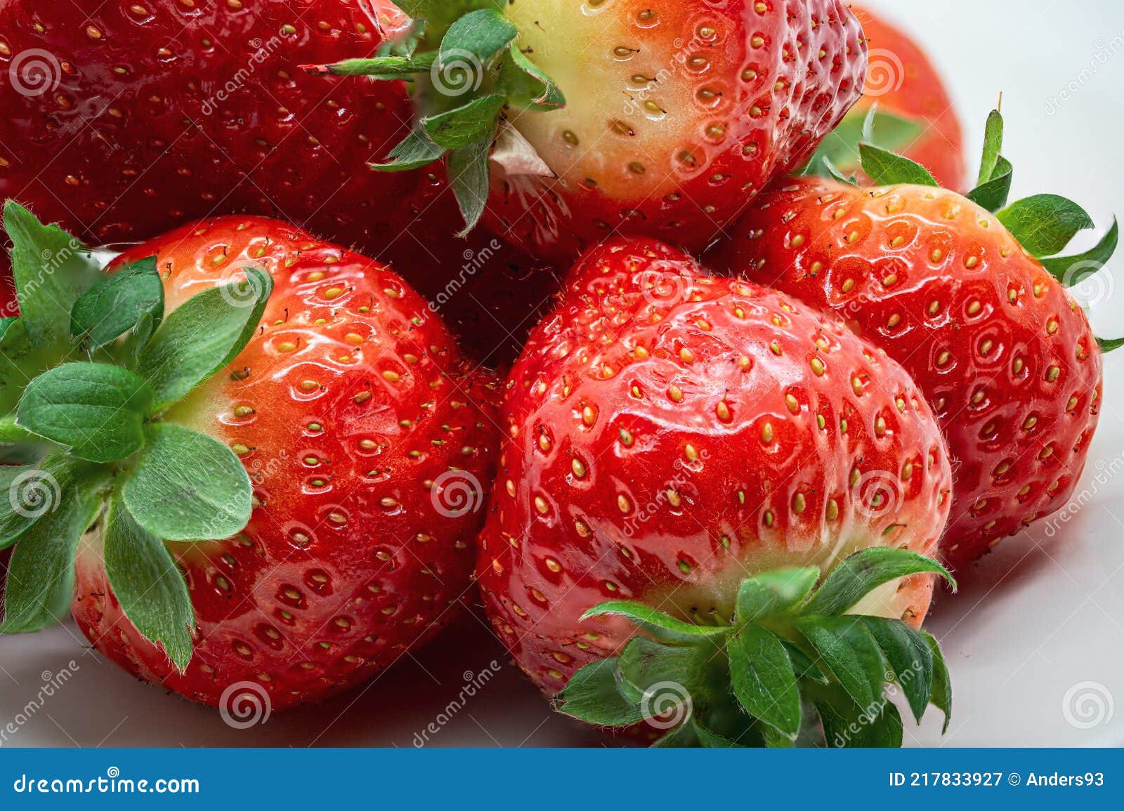 Over Ripe Strawberries on a Plate Stock Image - Image of plate, piece ...