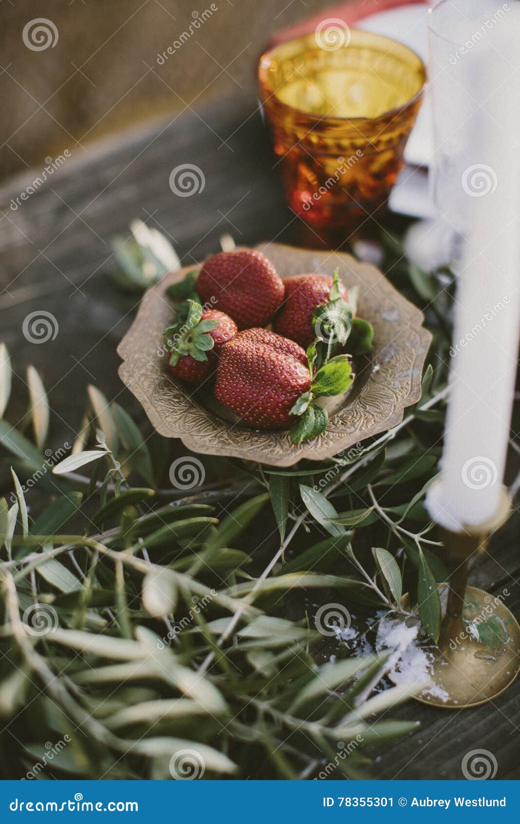 Strawberries on table stock image. Image of autumn, chairs - 78355301