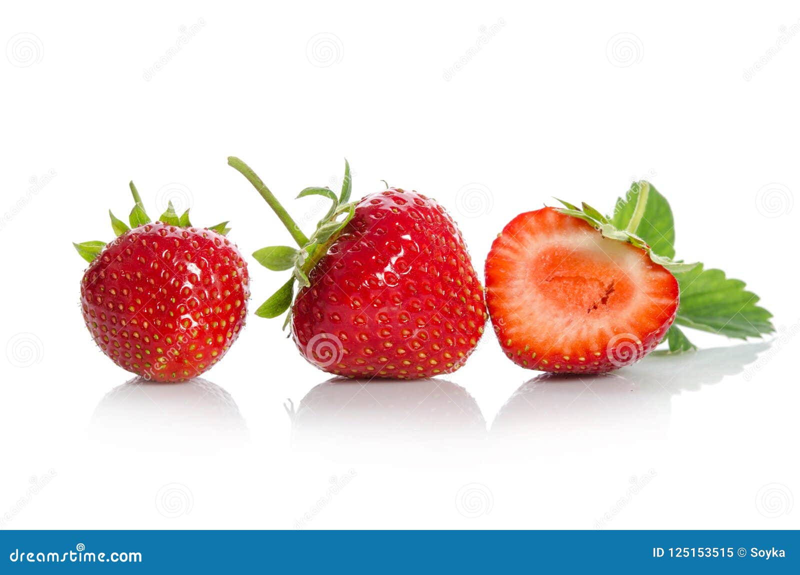 Strawberries, Two and One Half Stock Image - Image of organic ...