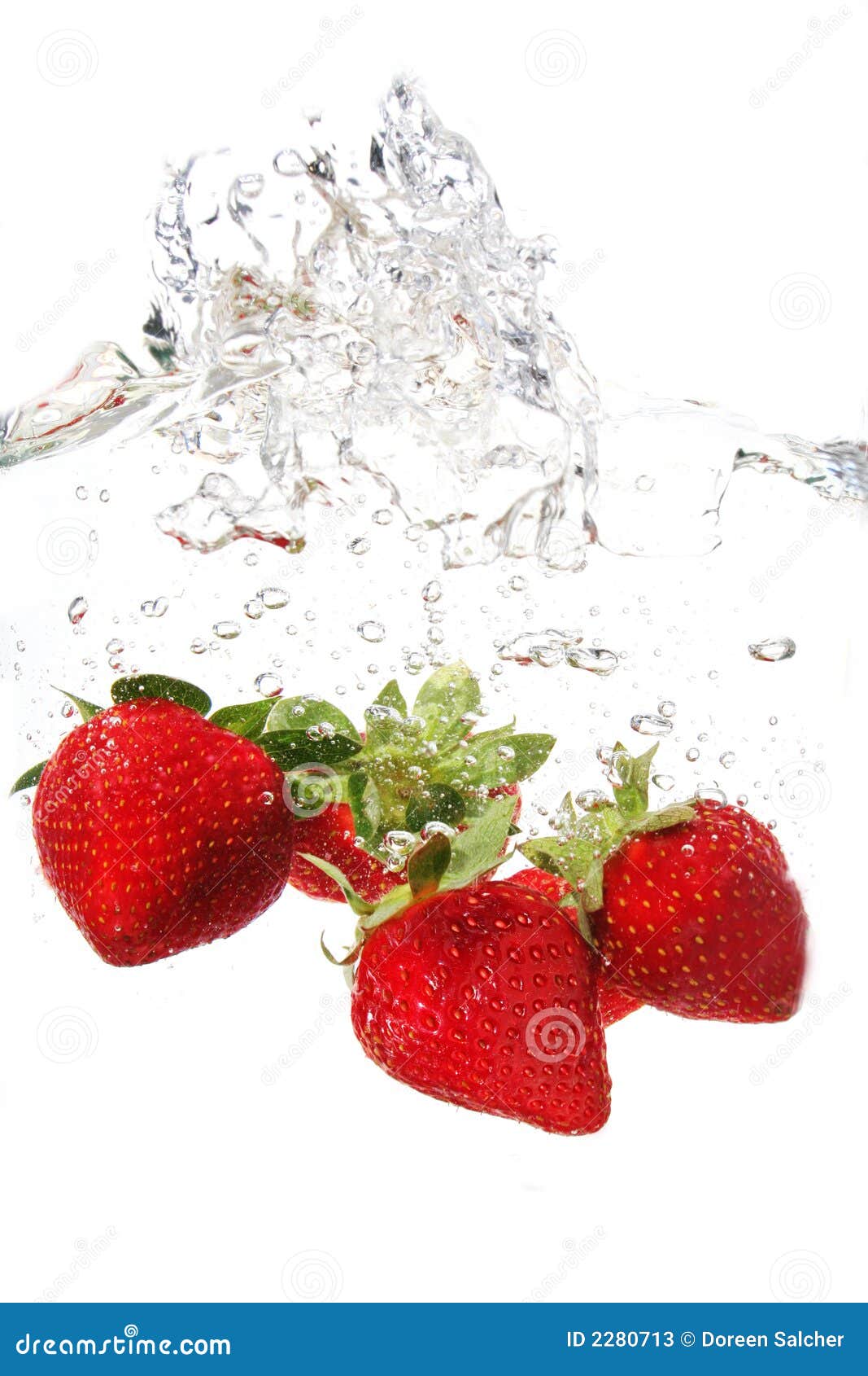 Strawberries in water stock image. Image of consume, refreshed - 2280713