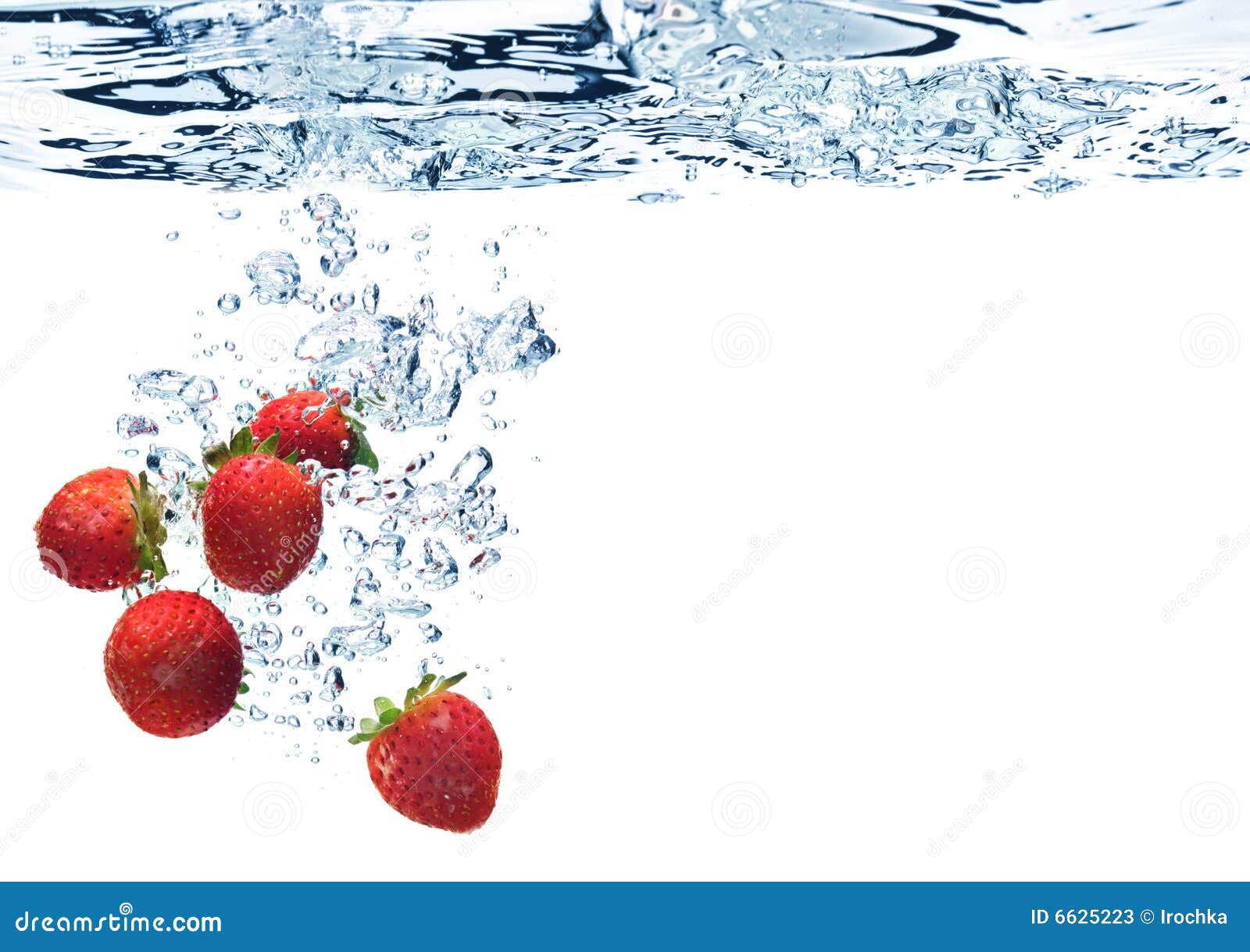 Strawberries in water stock image. Image of white, ingredients - 6625223