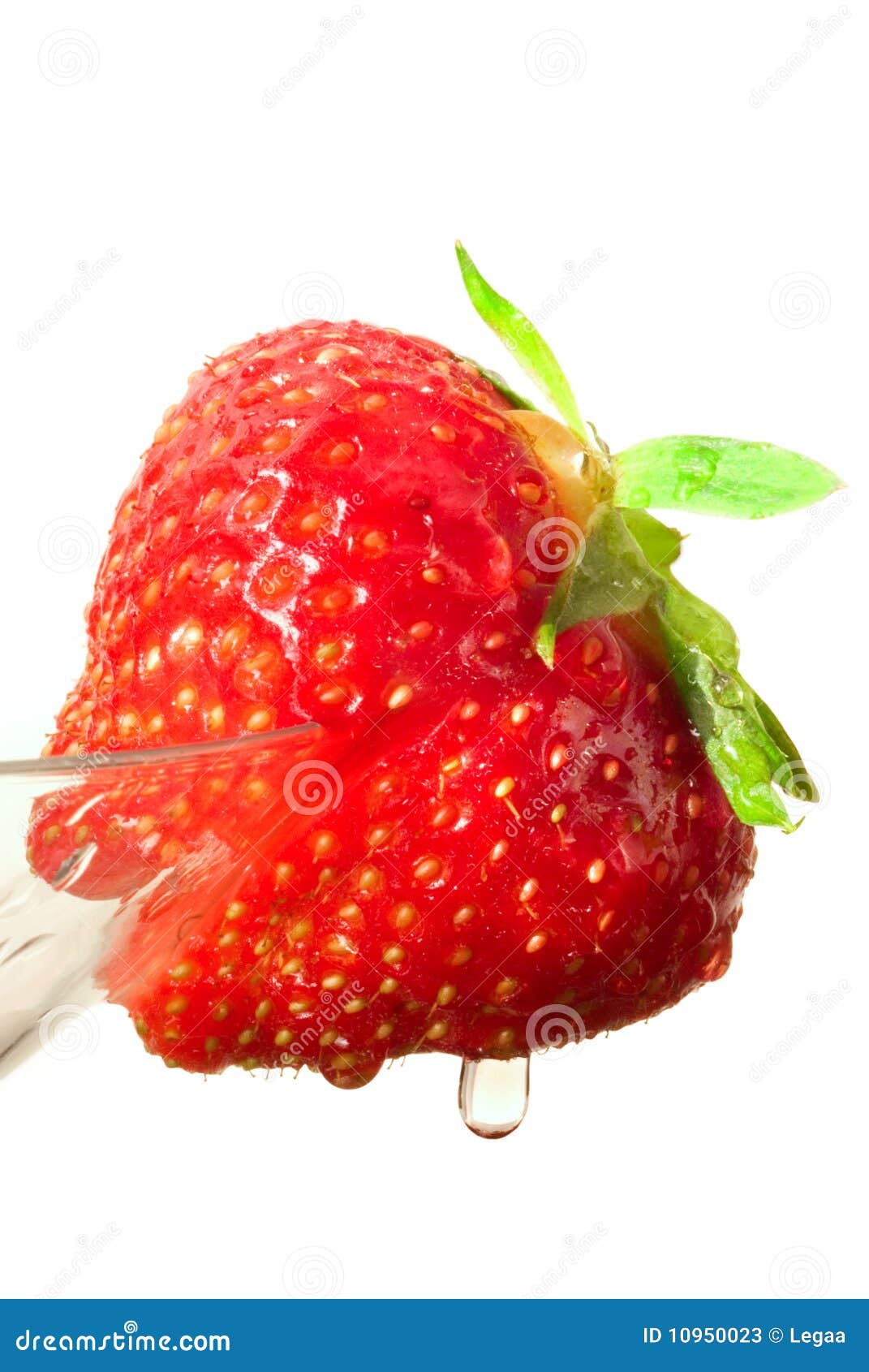 Strawberries with Water Drop Stock Image - Image of freshness ...