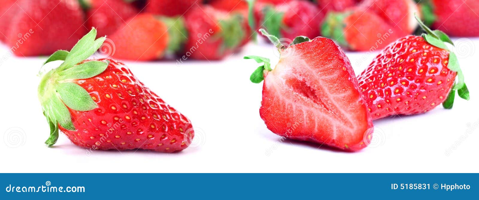 Strawberries on White Background Stock Image - Image of fresh, juicy ...