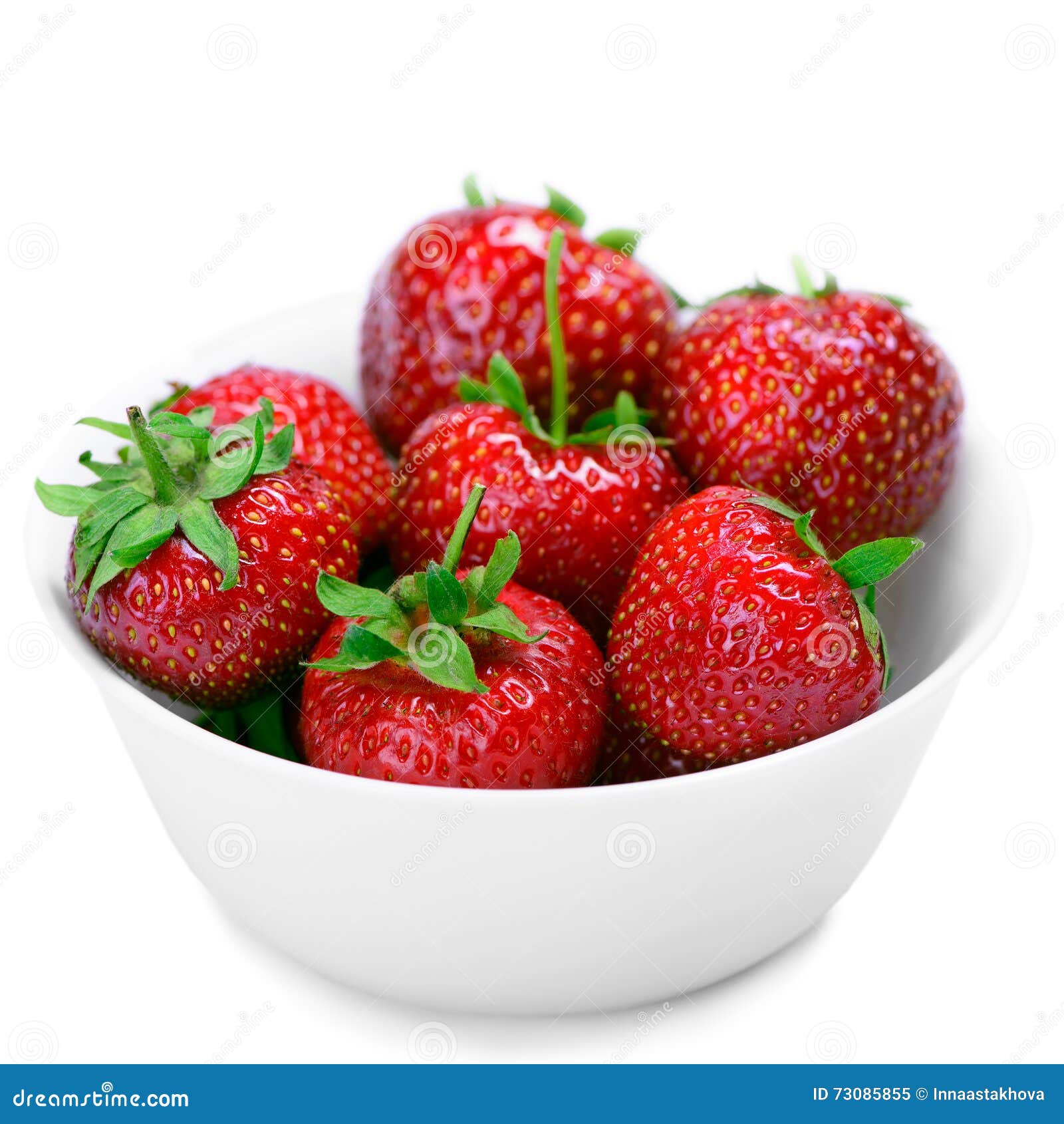 Strawberries on a White Plate Stock Image - Image of dishes, food: 73085855
