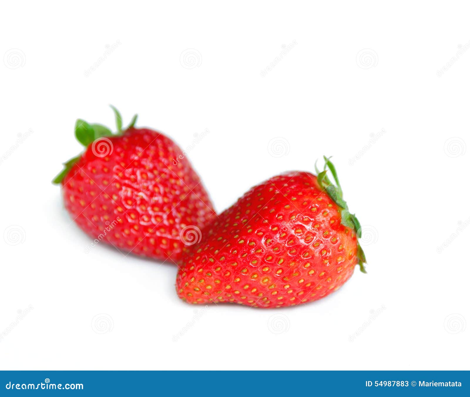Strawberries on white stock image. Image of seeds, green - 54987883