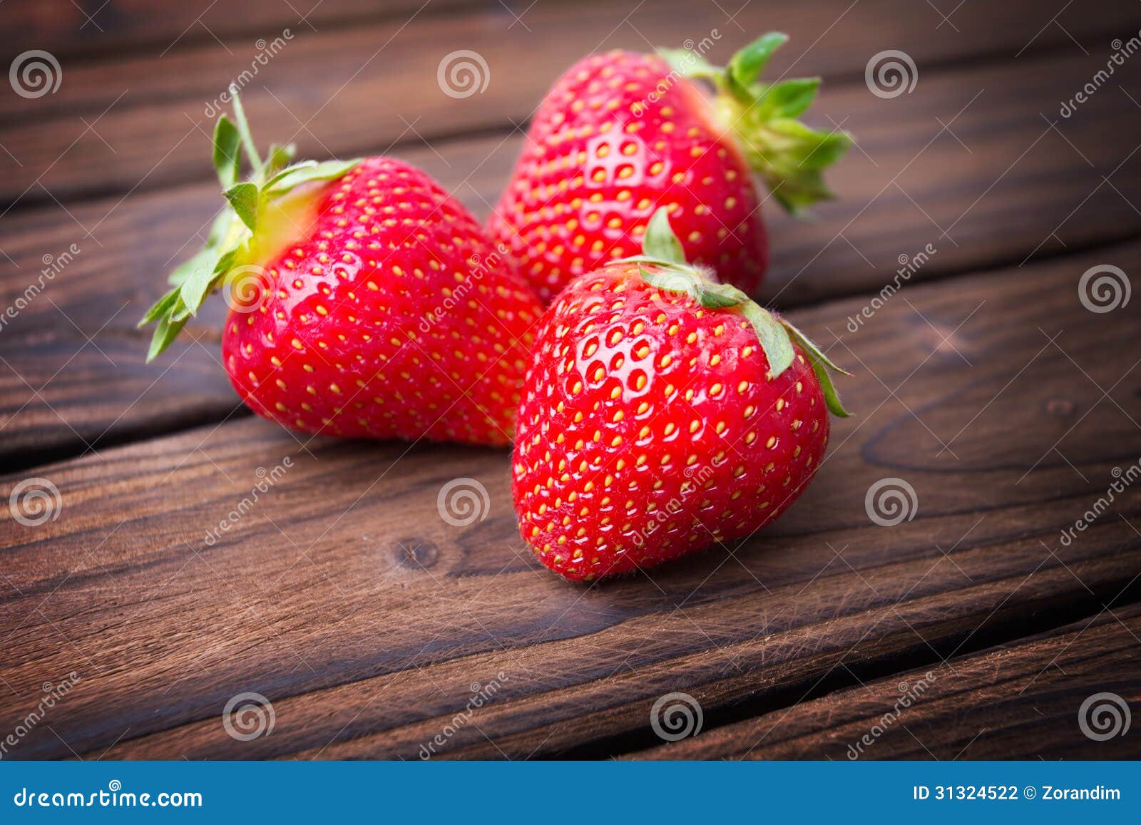 Strawberries on Wooden Plate Stock Photo - Image of nutrition, healthy ...