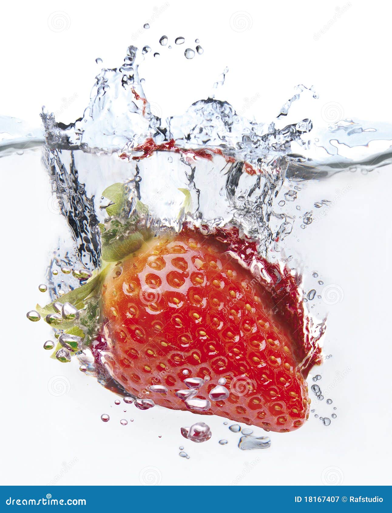 Macro of Strawberry and Water Splash. Stock Image - Image of nature ...