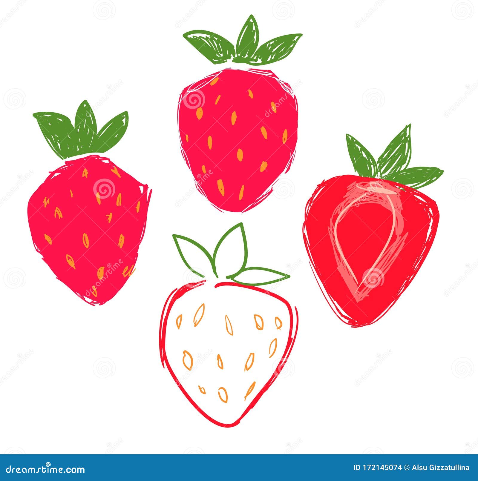 Strawberry Abstract Illustration. Vector Stock Berry Stock Illustration ...