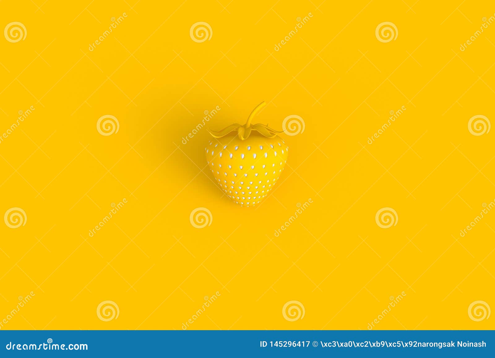 Strawberry Abstract Minimal Yellow Background, Food Concept Stock ...