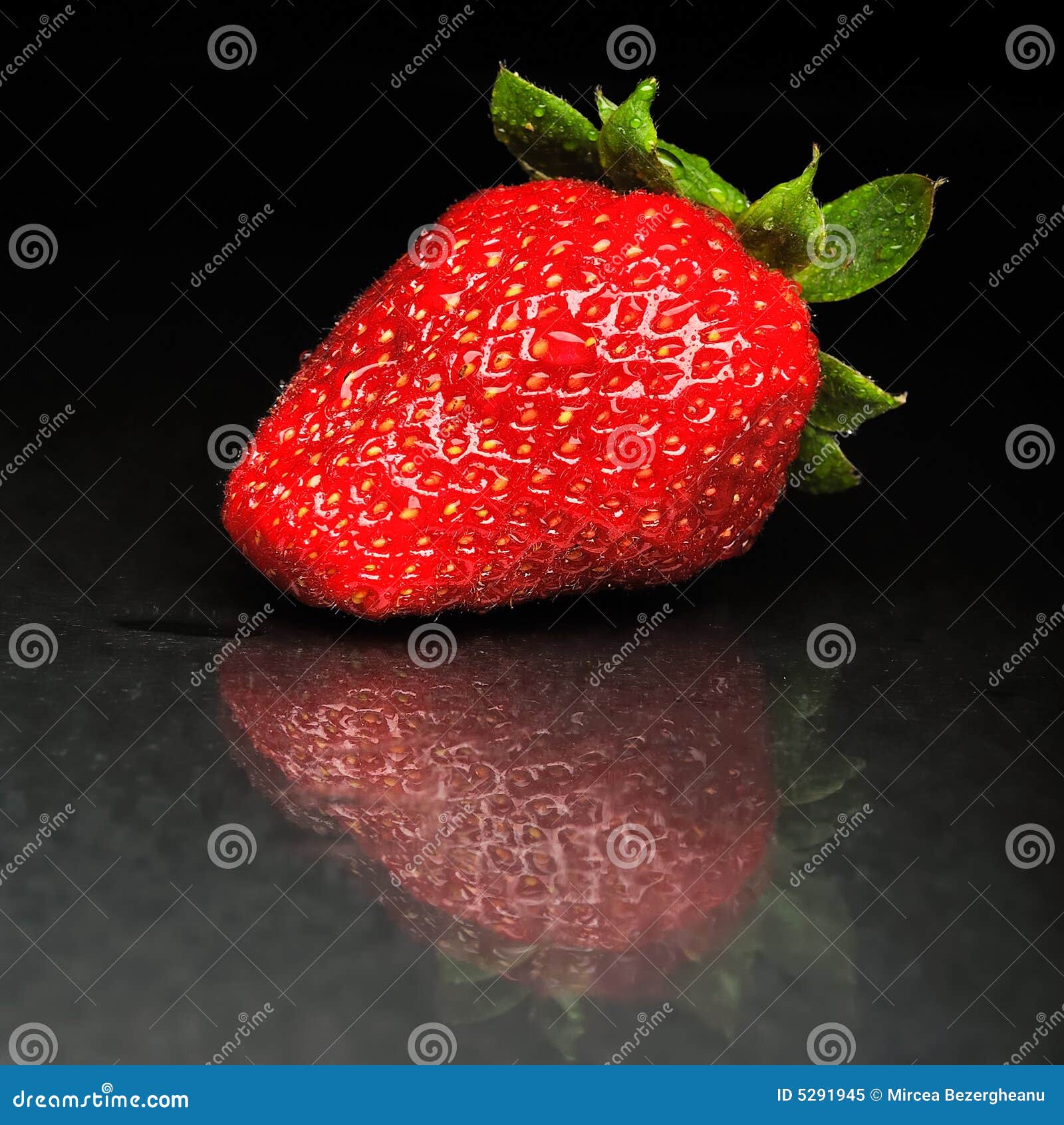 Strawberry Against Black Background Stock Image - Image of delicious ...