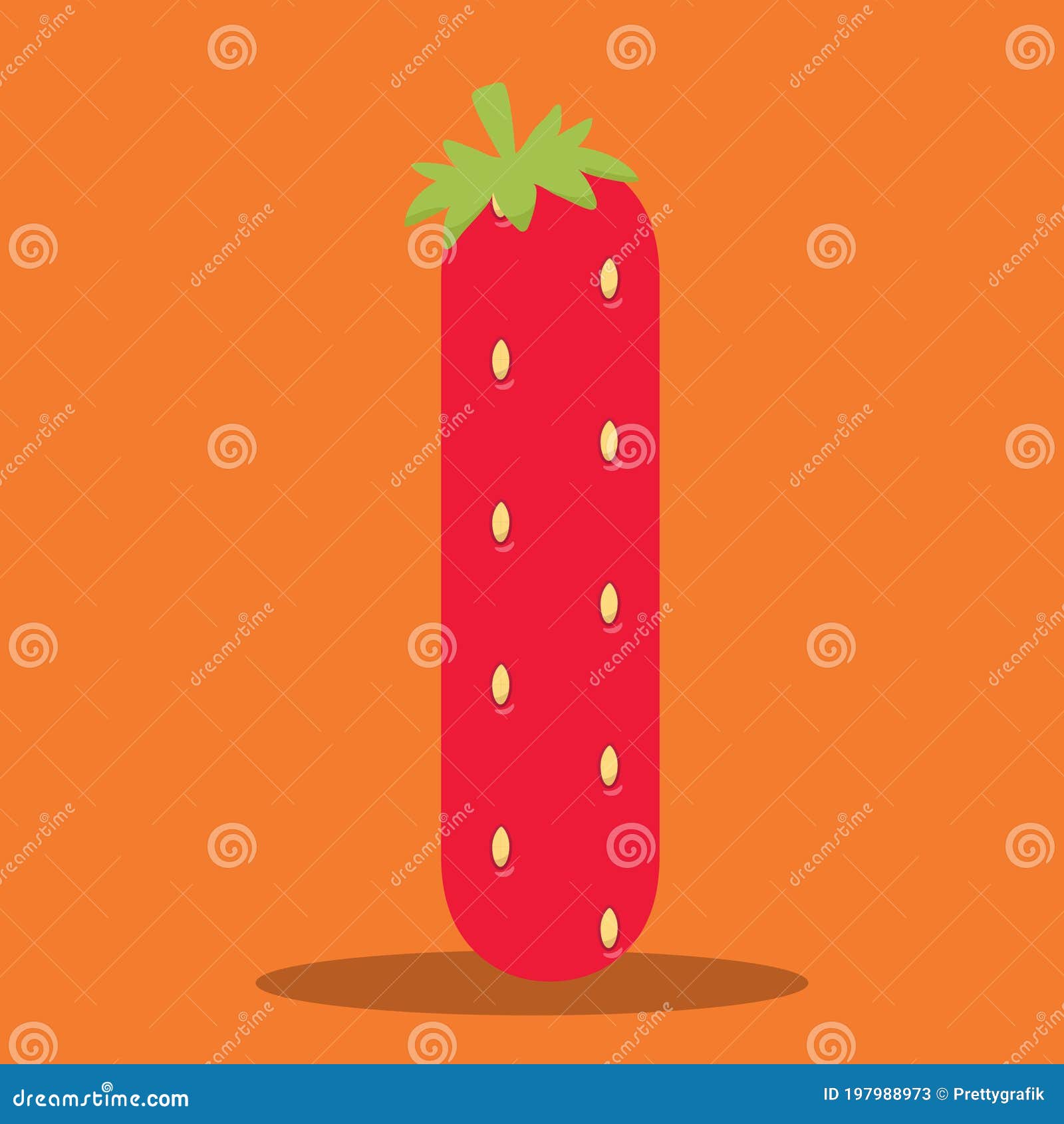 STRAWBERRY ALPHABET I 09 stock vector. Illustration of alphabet - 197988973
