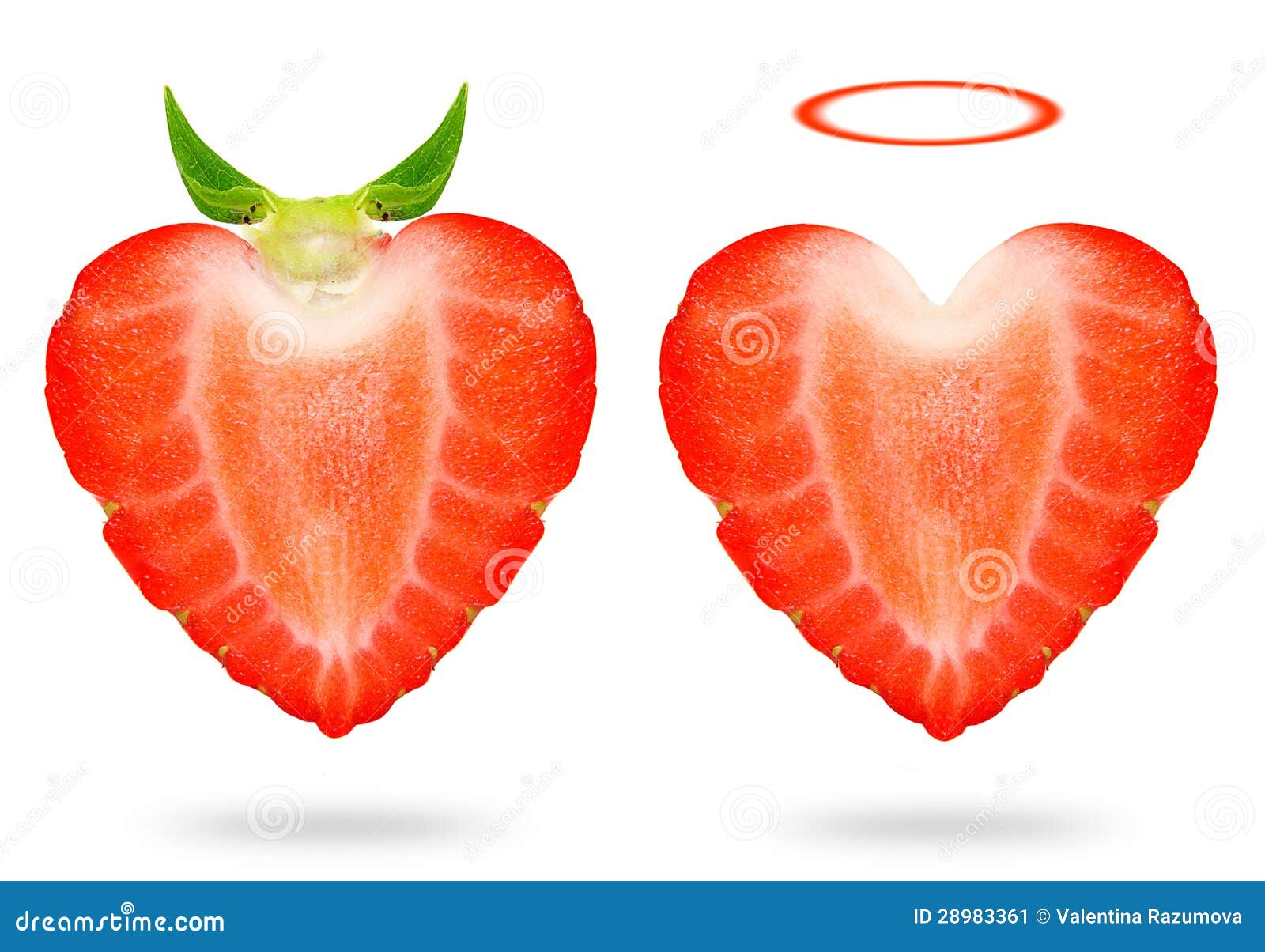 Strawberry angel and devil stock image. Image of angel - 28983361