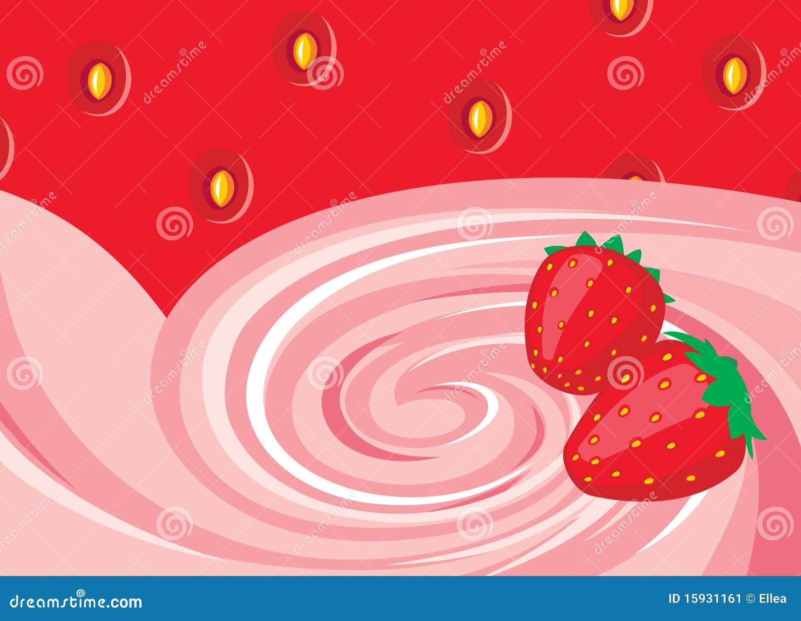 Strawberry Background Design Texture Cartoon Vector | CartoonDealer.com ...