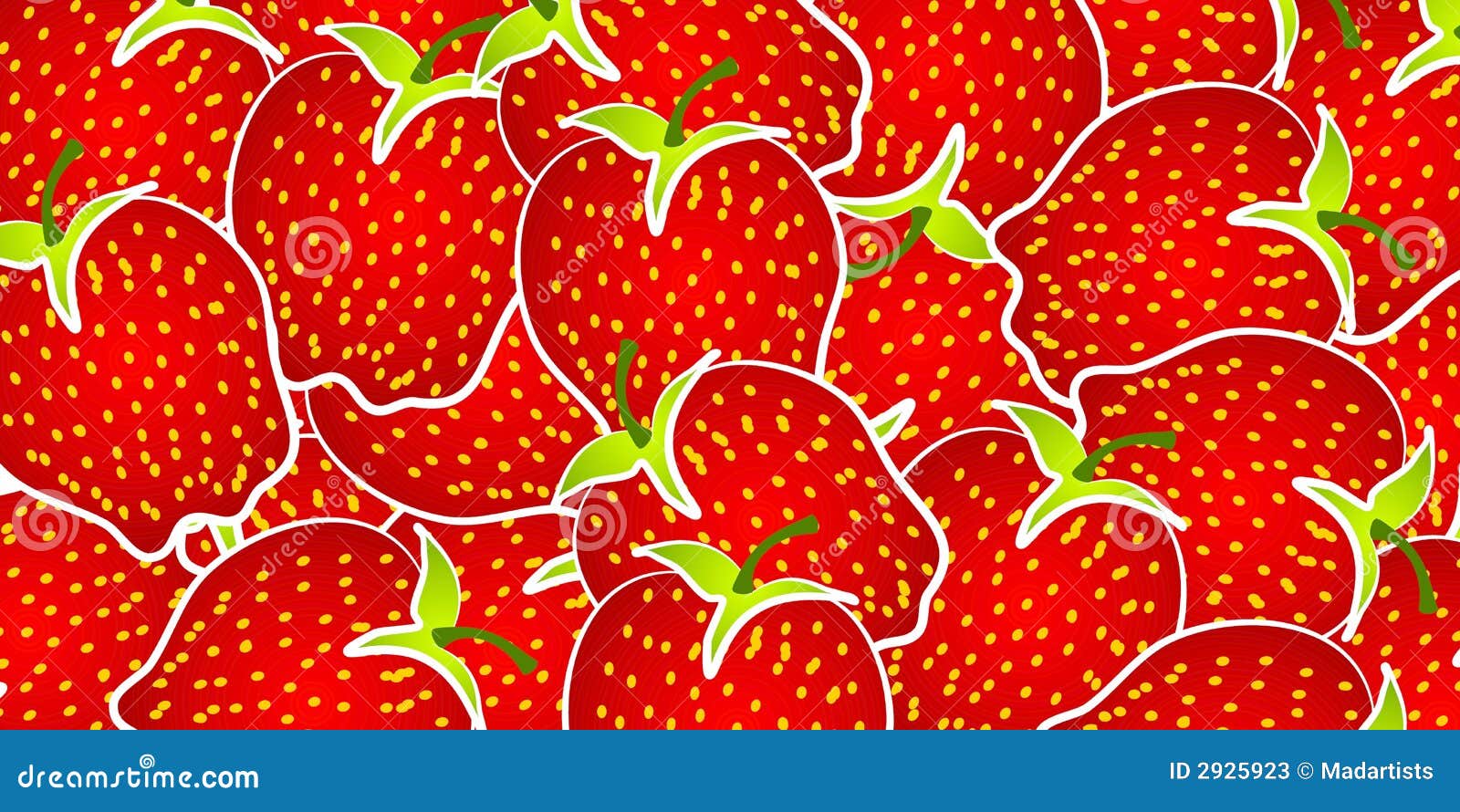 Strawberry Pattern Cartoon Vector | CartoonDealer.com #73954137