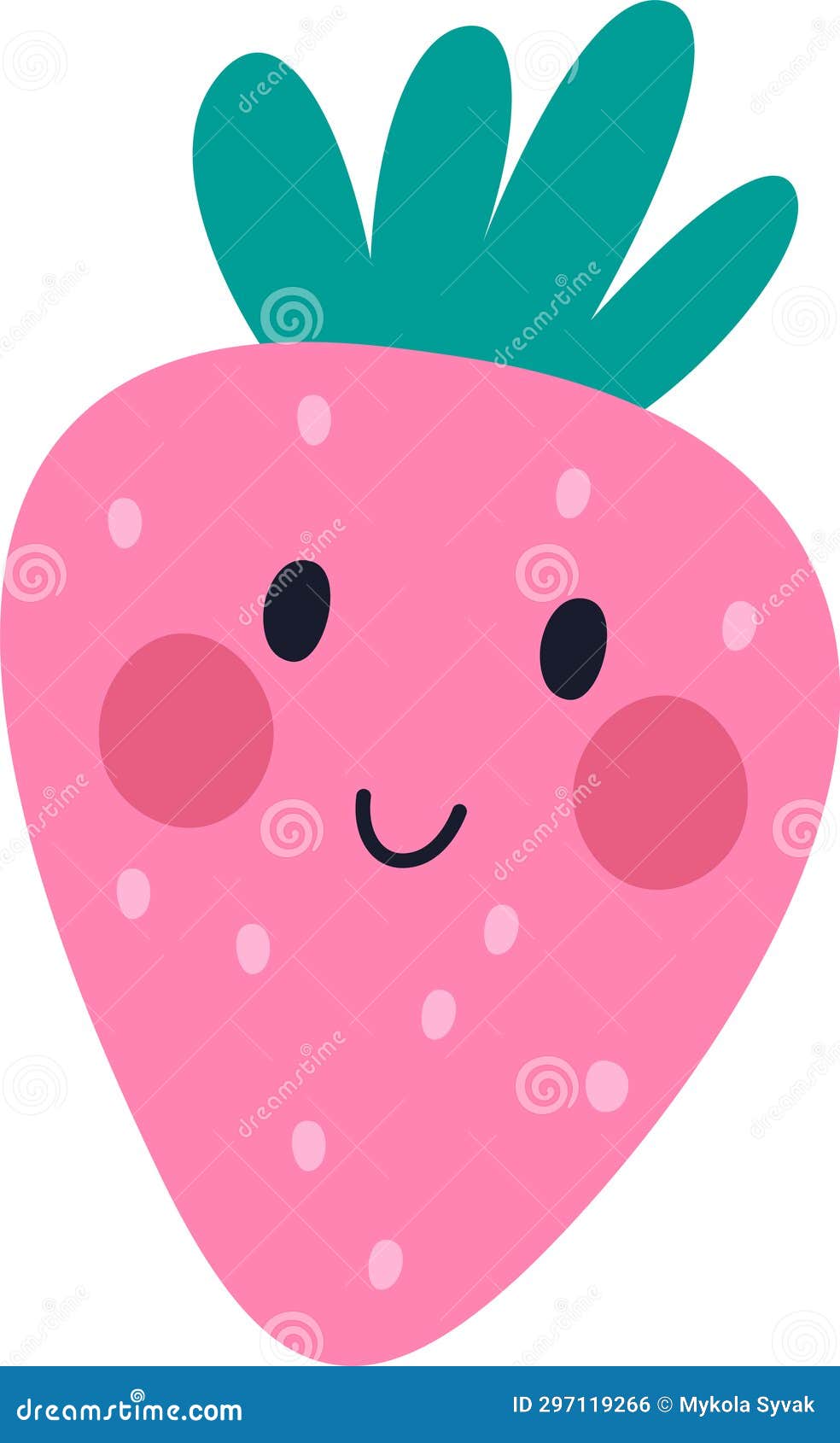 Strawberry Berry Character stock illustration. Illustration of cute ...
