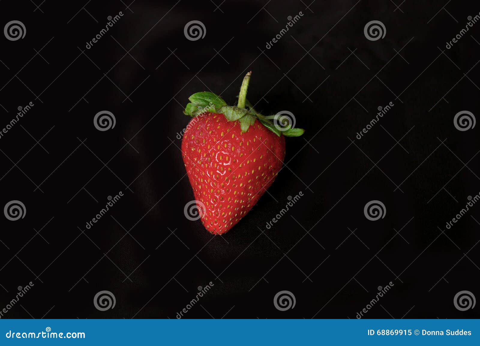 Strawberry on Black Background Stock Image - Image of freshness, food ...