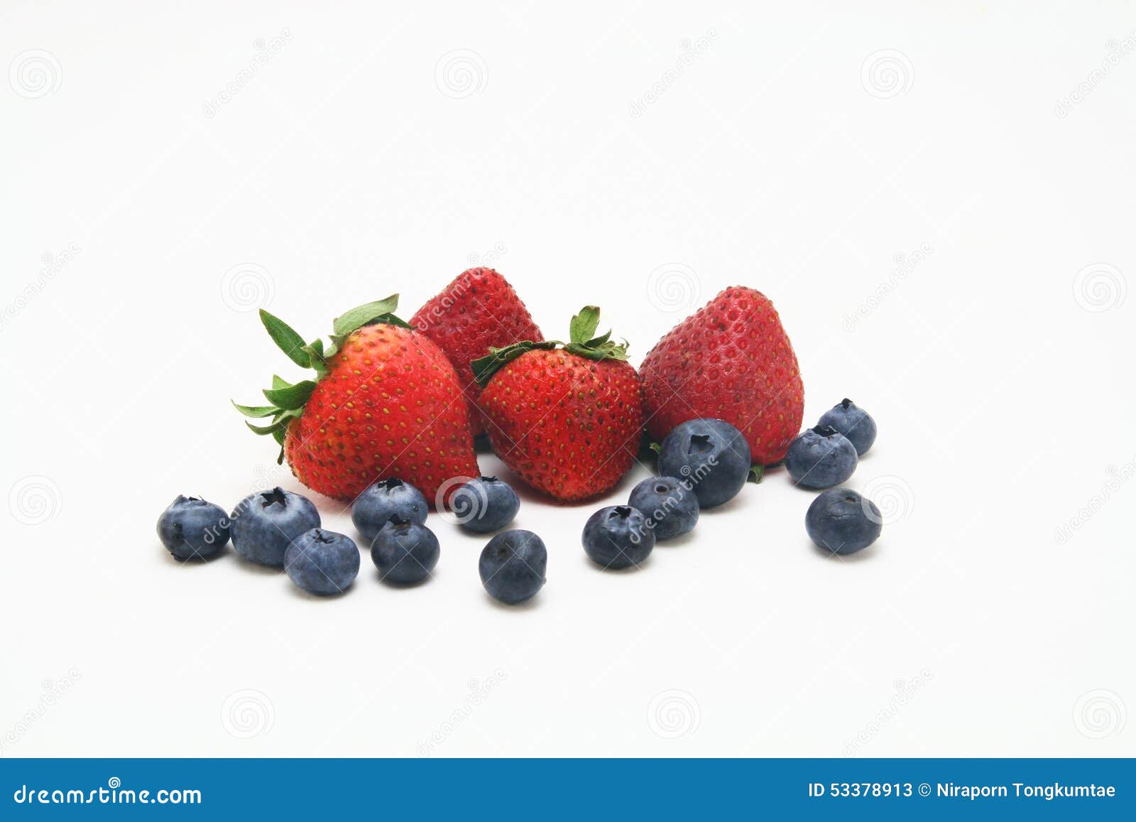 Strawberry and blueberry stock image. Image of closeup - 53378913
