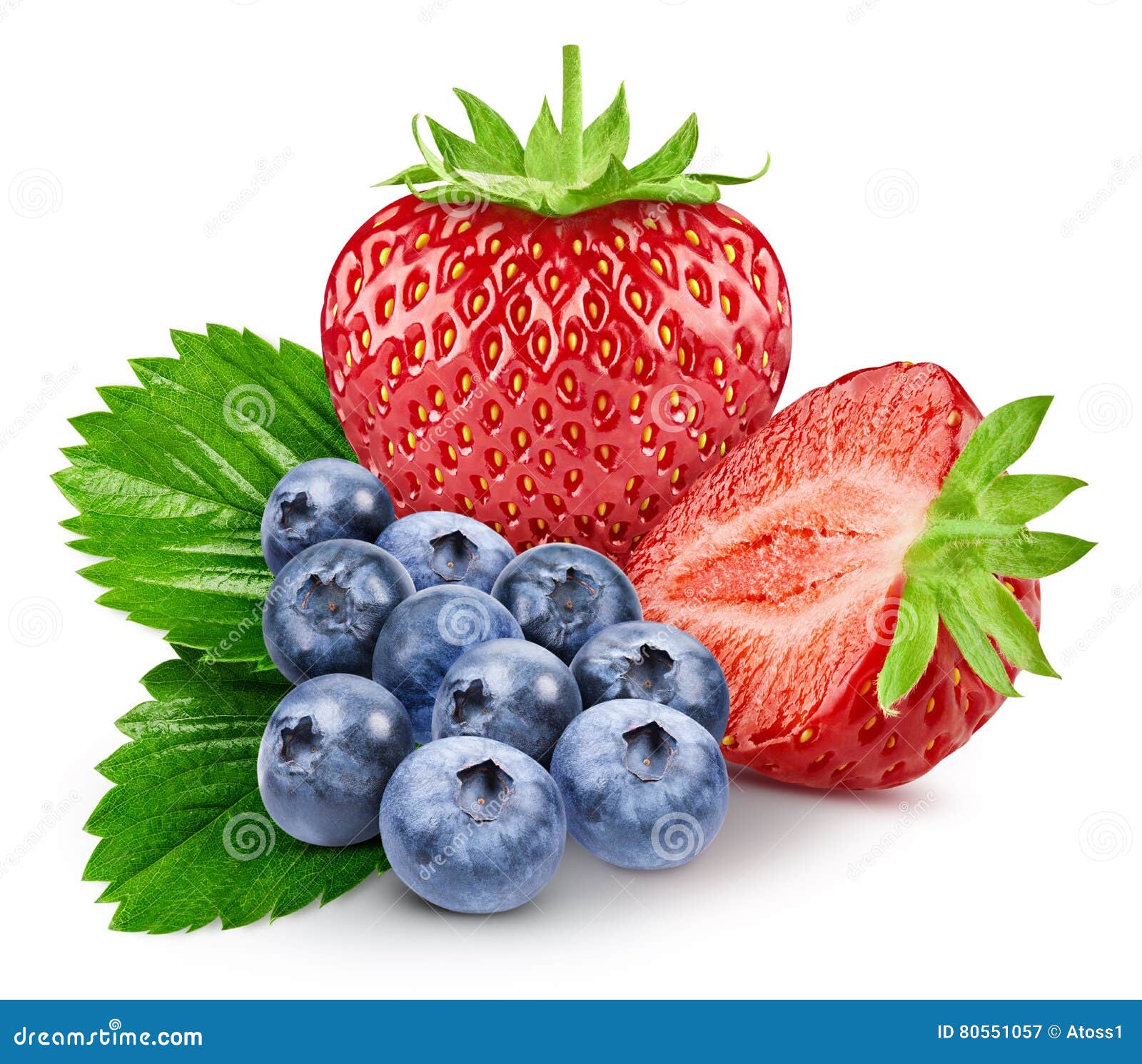 Strawberry and blueberry stock image. Image of background - 80551057