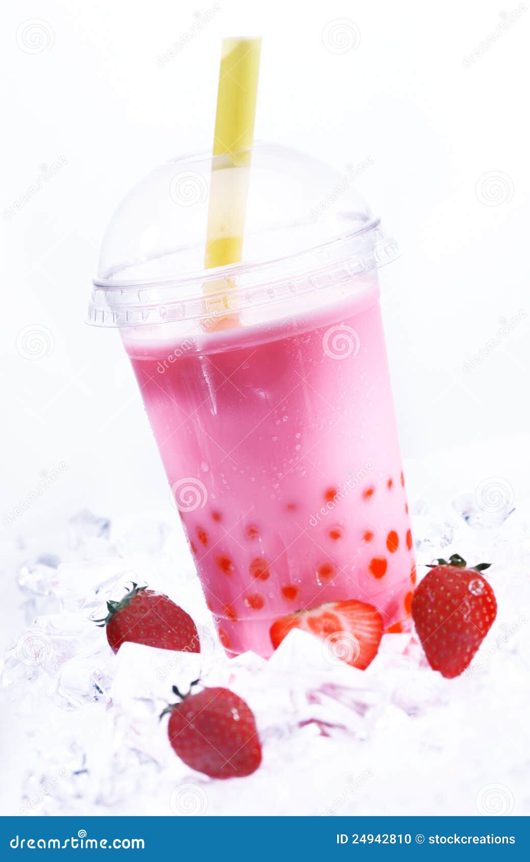 Strawberry Boba Tea Stock Photo | CartoonDealer.com #24942810