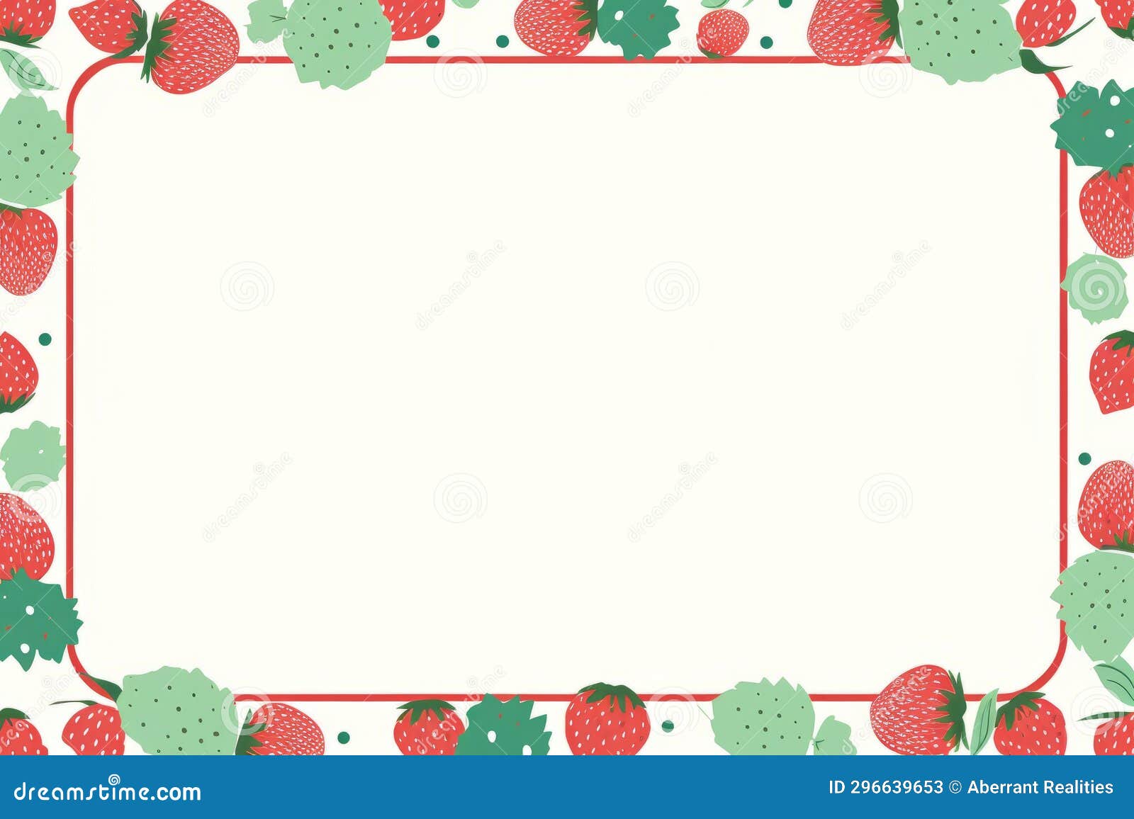 Strawberry Border Vector Illustration | CartoonDealer.com #17320134
