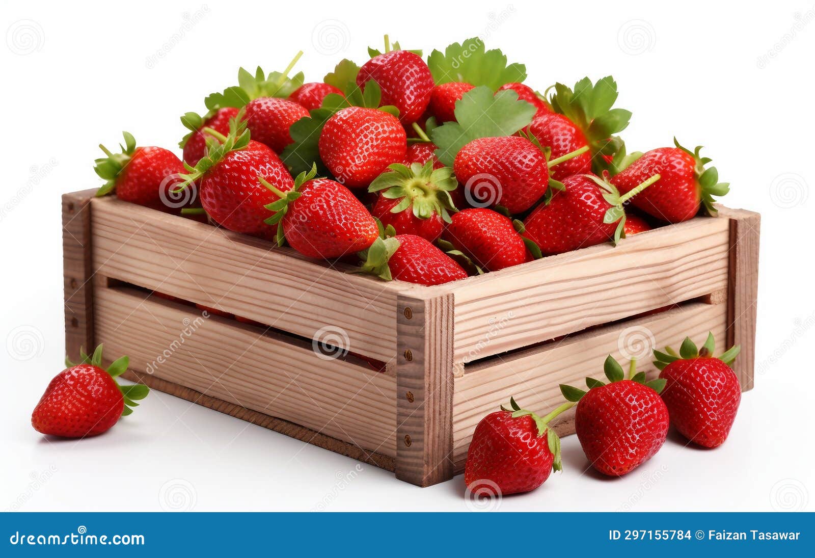 Strawberry Box on Clear Background -Generative Ai Stock Illustration ...