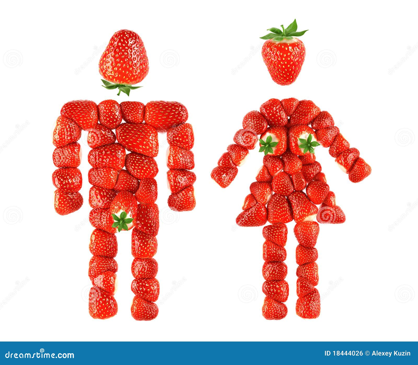 Strawberry boy and girl stock illustration. Illustration of colorful ...