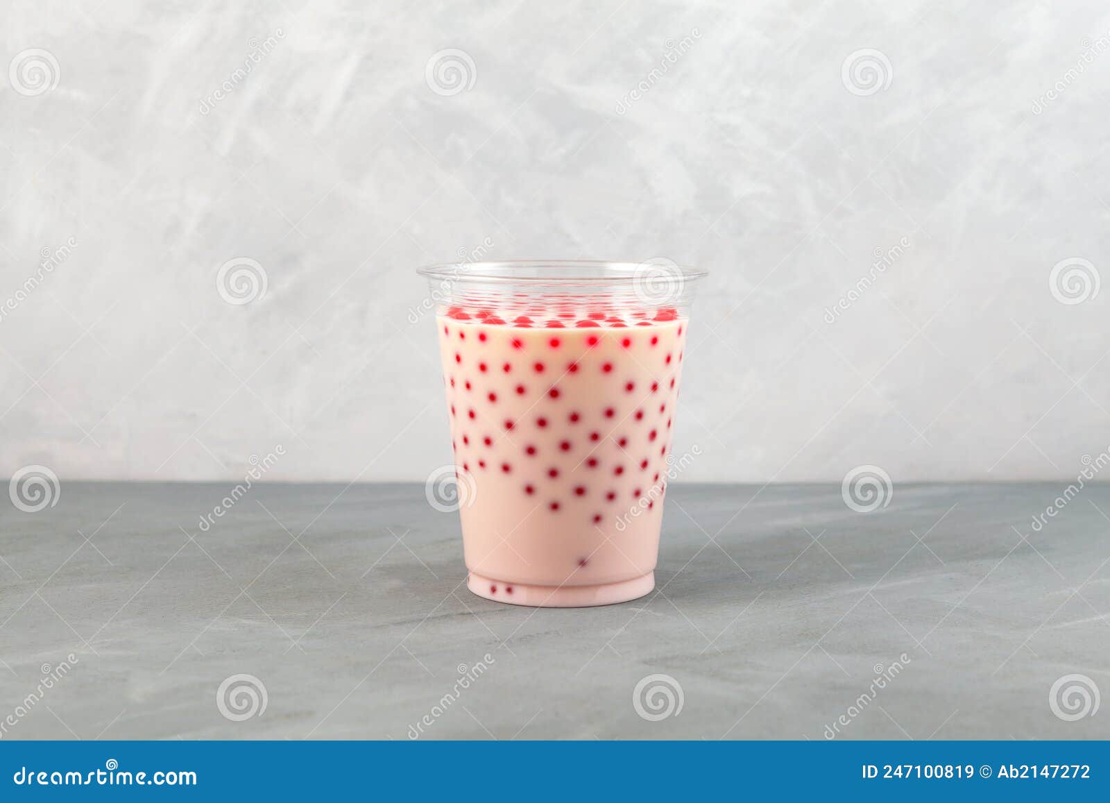 Drink With Chewy Tapioca Balls. Strawberry Bubble Tea Also Known As ...