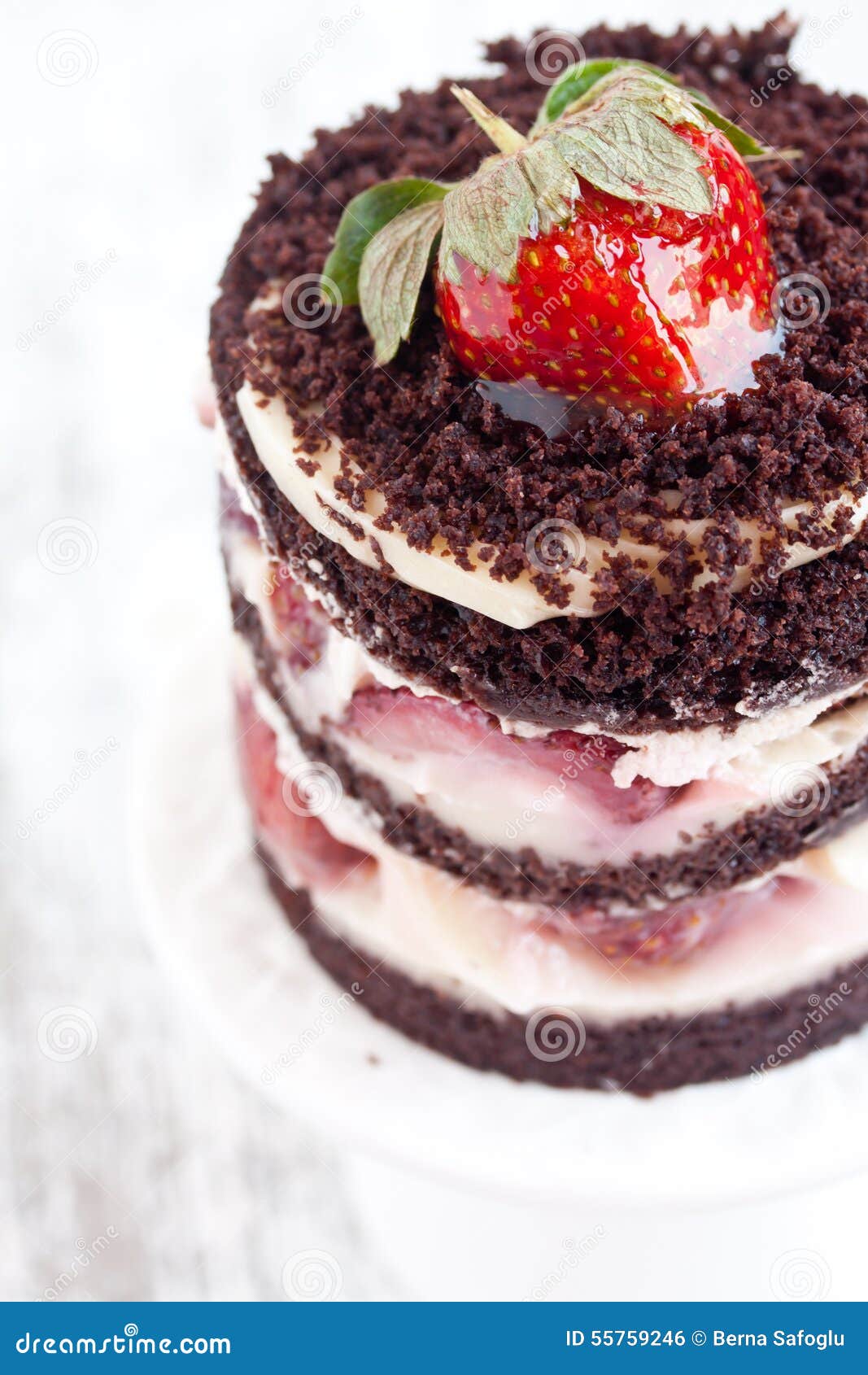Strawberry cake stock photo. Image of delicious, tasty - 55759246