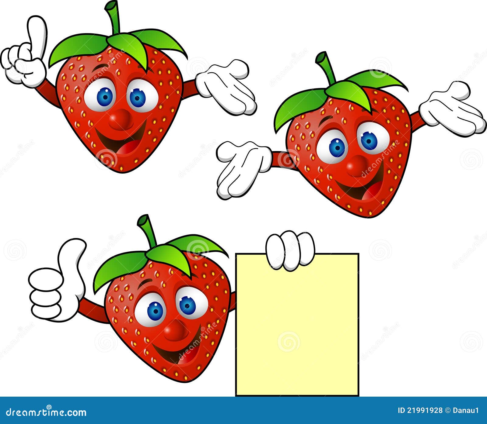 Strawberry cartoon stock illustration. Illustration of gradient - 21991928