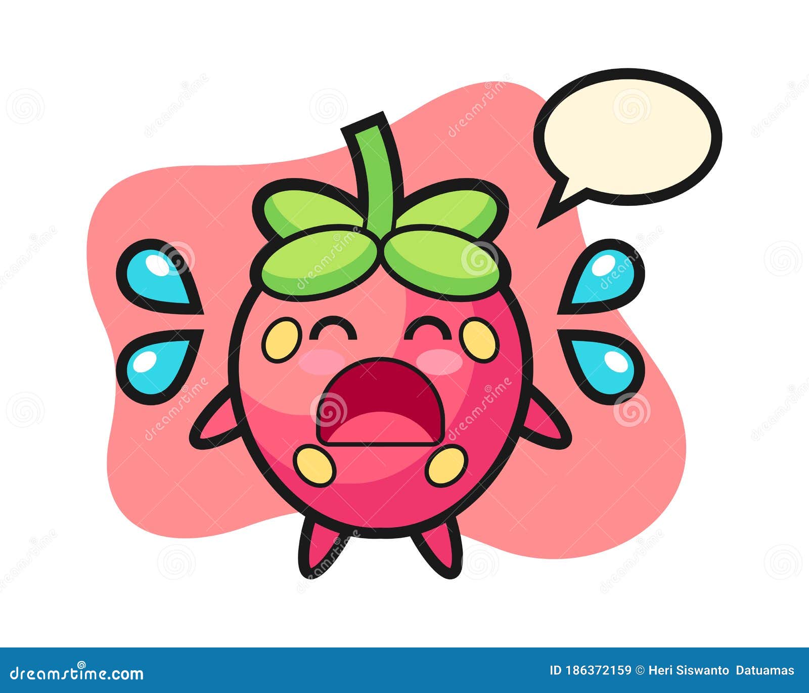 Strawberry cartoon crying stock vector. Illustration of freshness ...