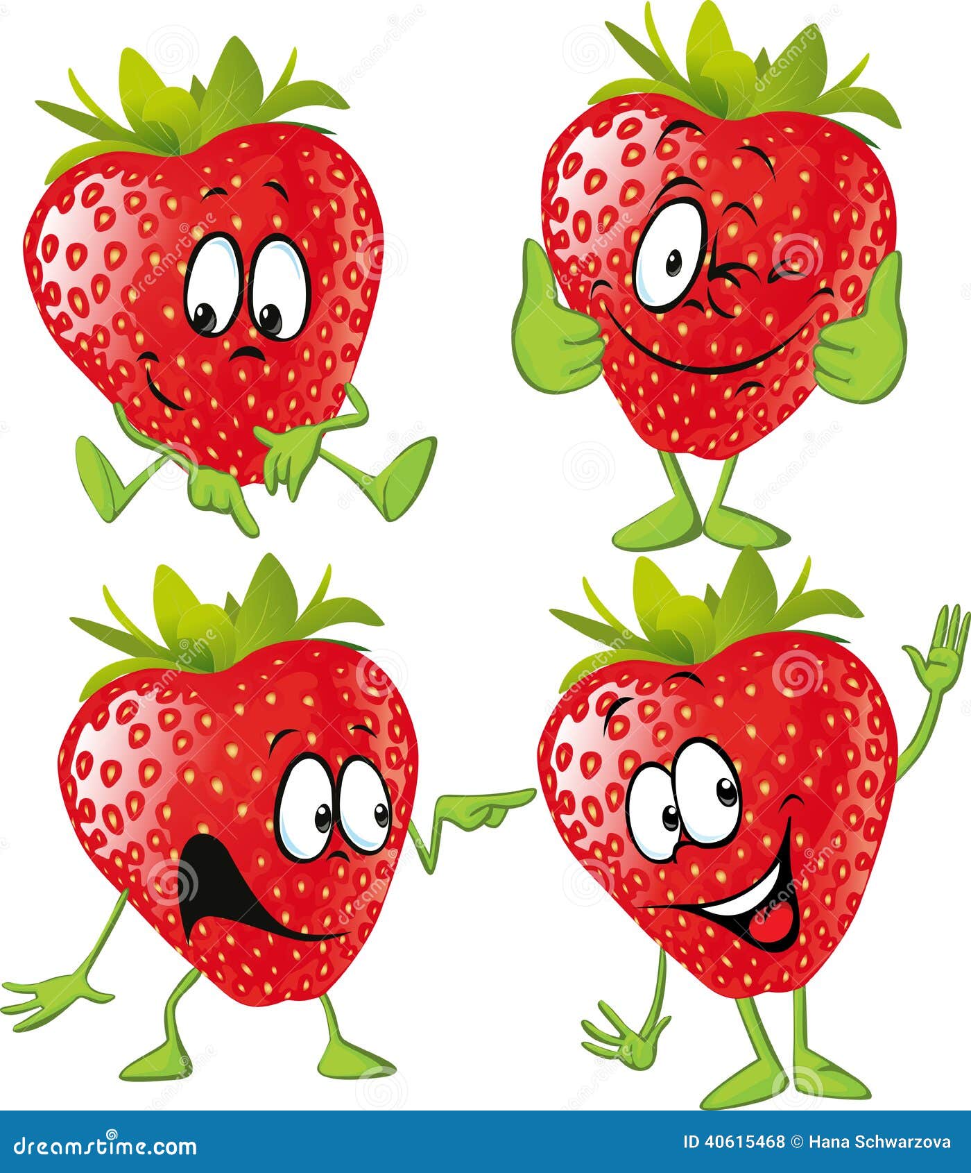 Strawberry Cartoon With Number 1 Fans Glove Vector Illustration ...