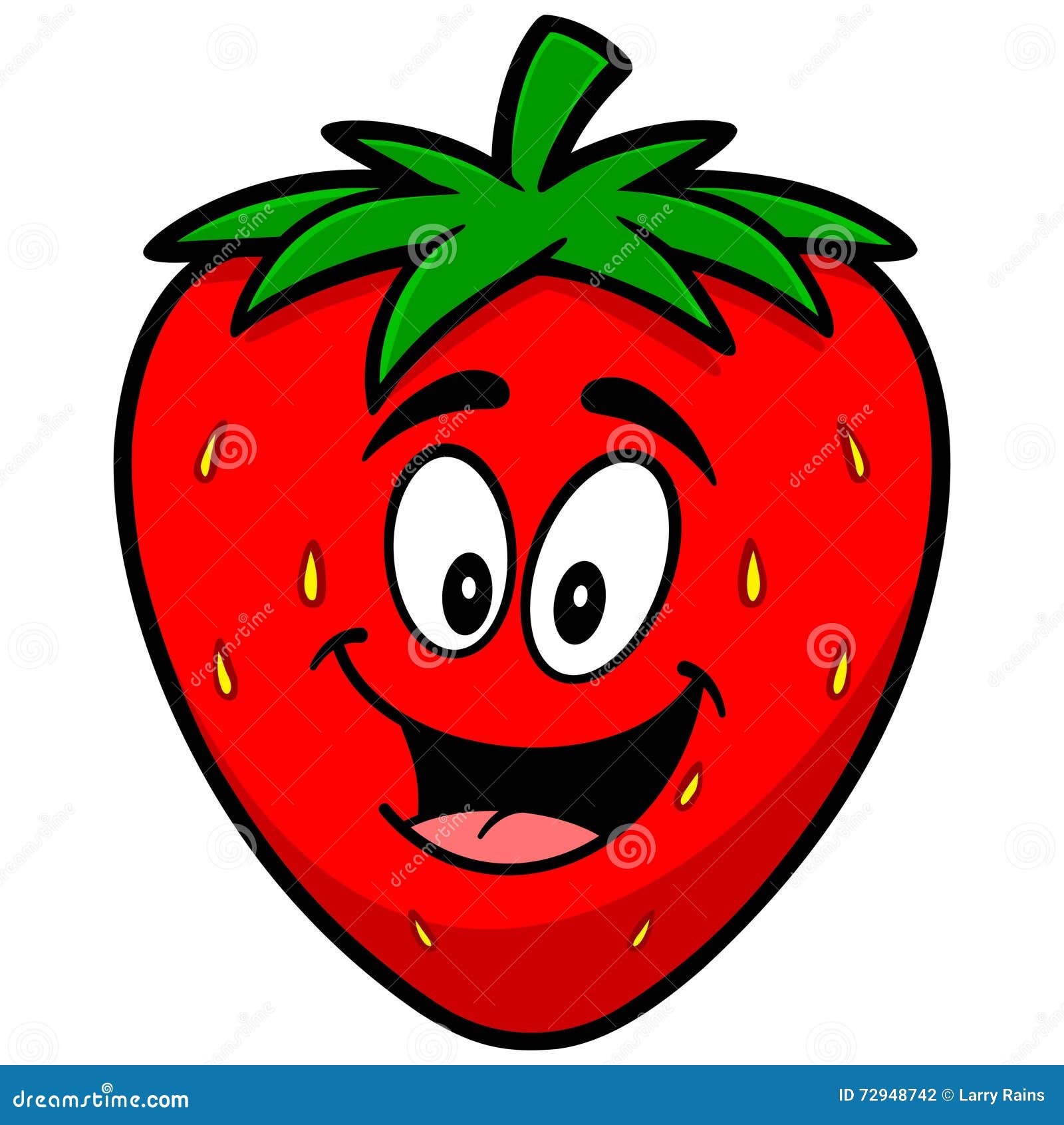 Strawberry Cartoon Mascot stock vector. Illustration of mascot - 72948742
