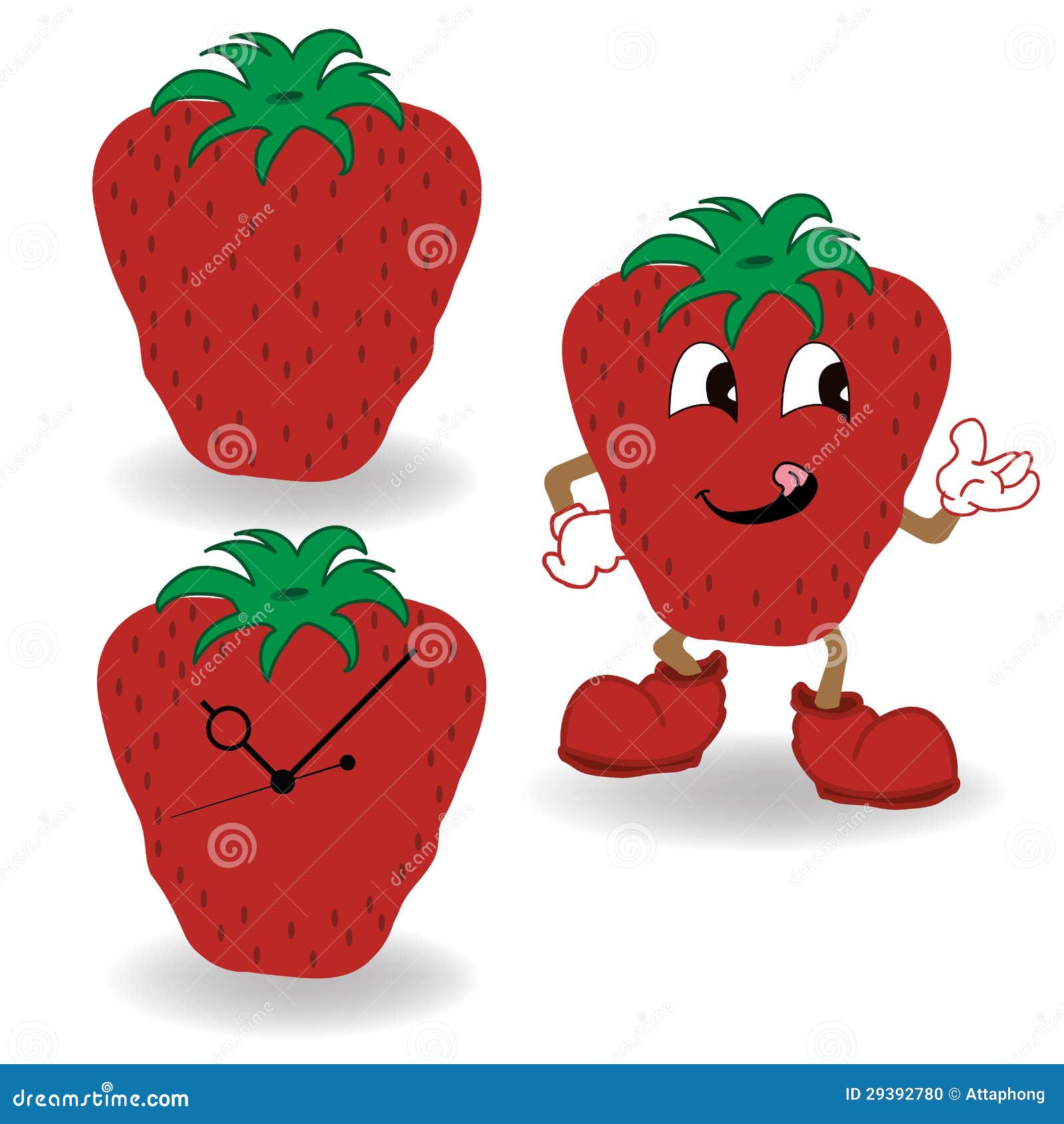 Strawberry cartoon vector stock vector. Illustration of smiling - 29392780