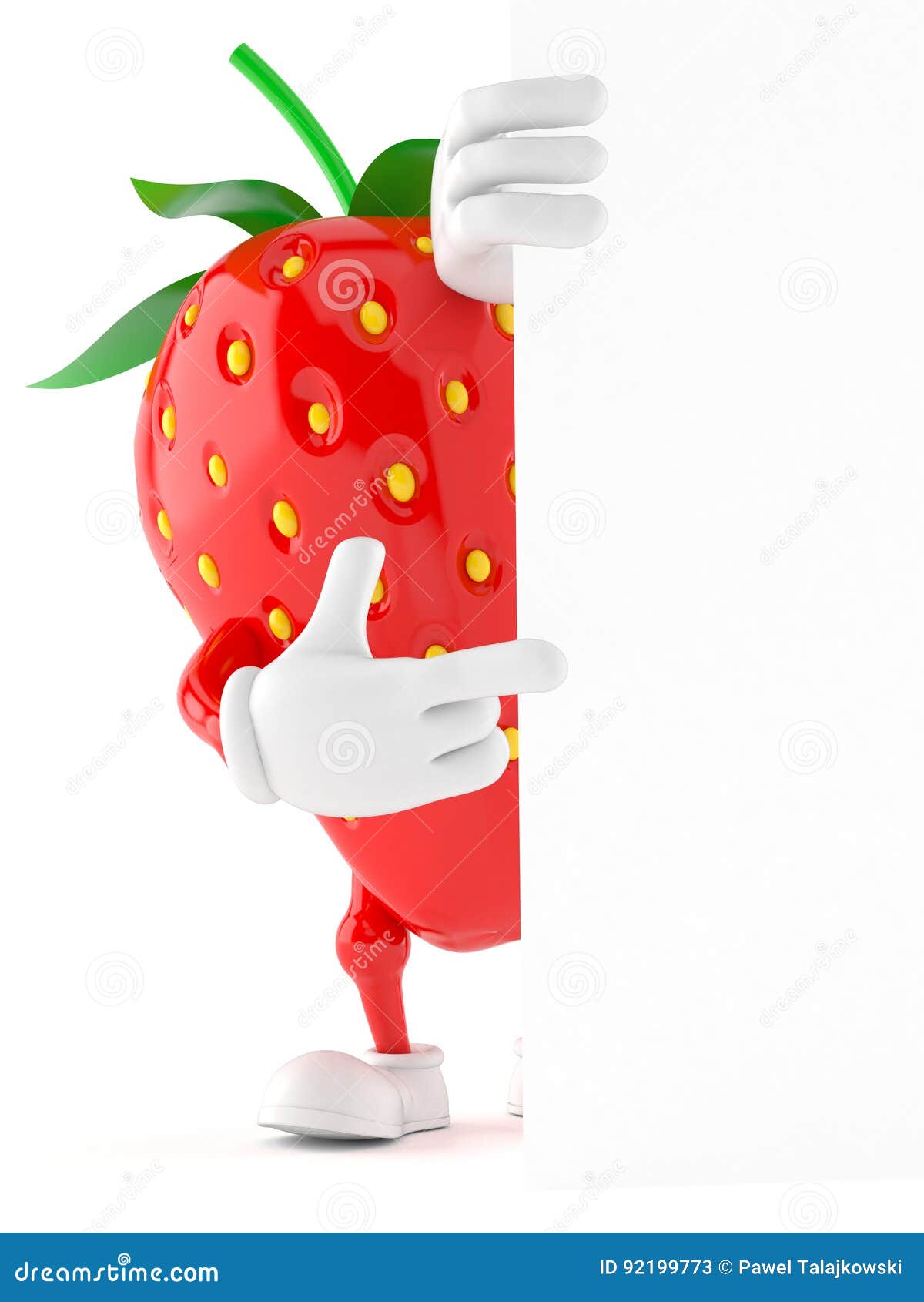 Strawberry character stock illustration. Illustration of fresh - 92199773
