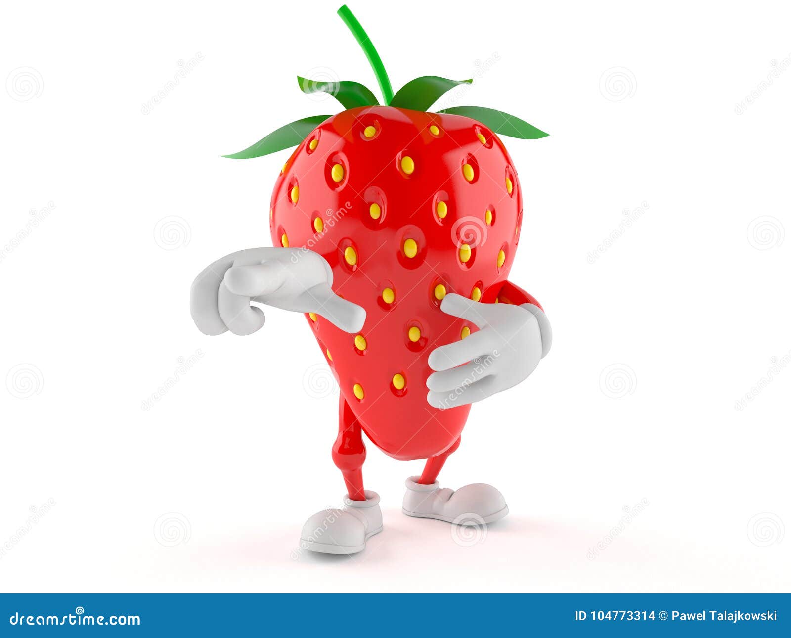 Strawberry character stock illustration. Illustration of fresh - 104773314