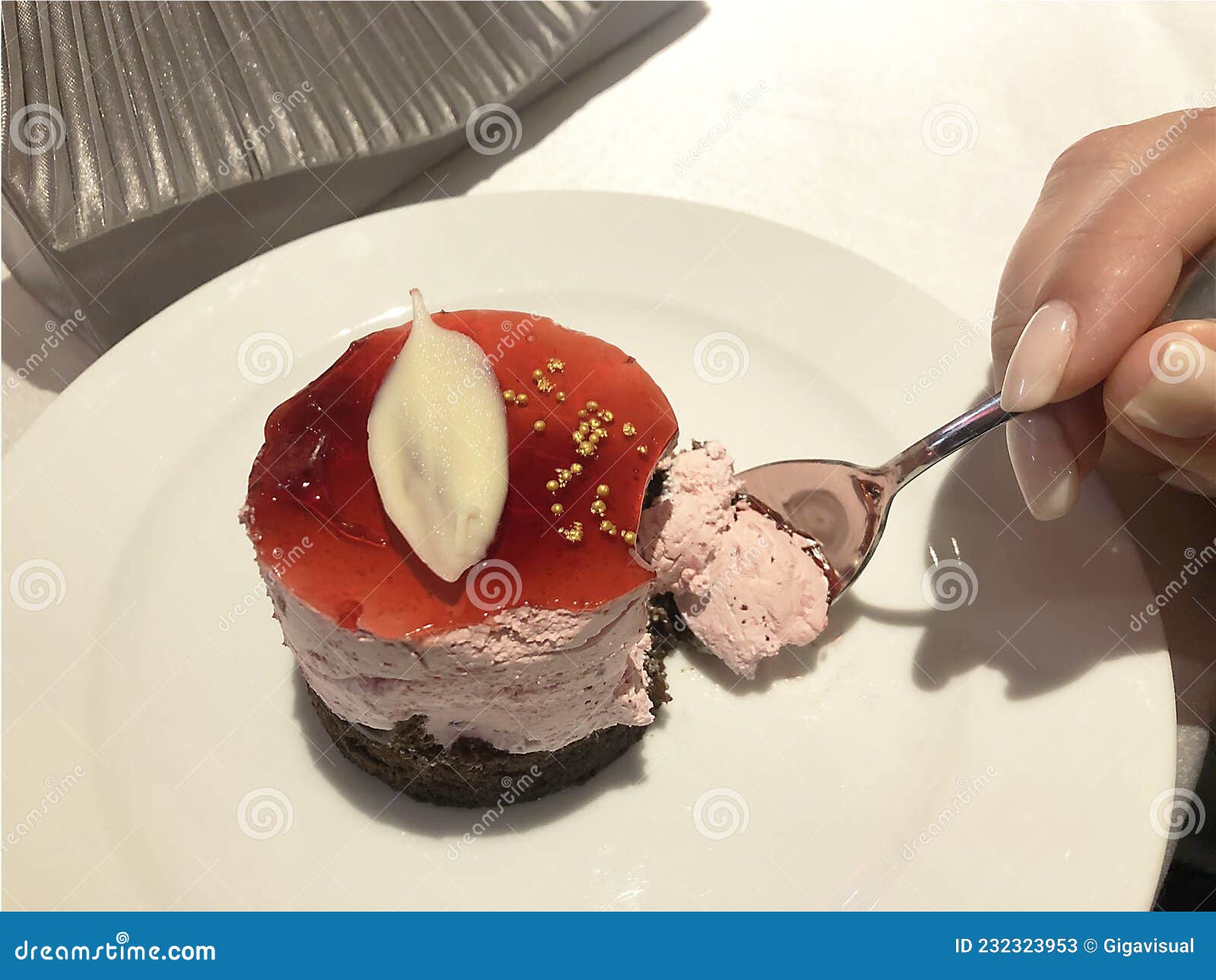 Strawberry Cheese Cake Semifreddo Stock Image - Image of semifreddo ...