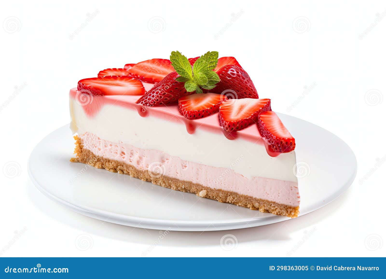 Strawberry Cheesecake Isolated Stock Image - Image of cheese, sweet ...