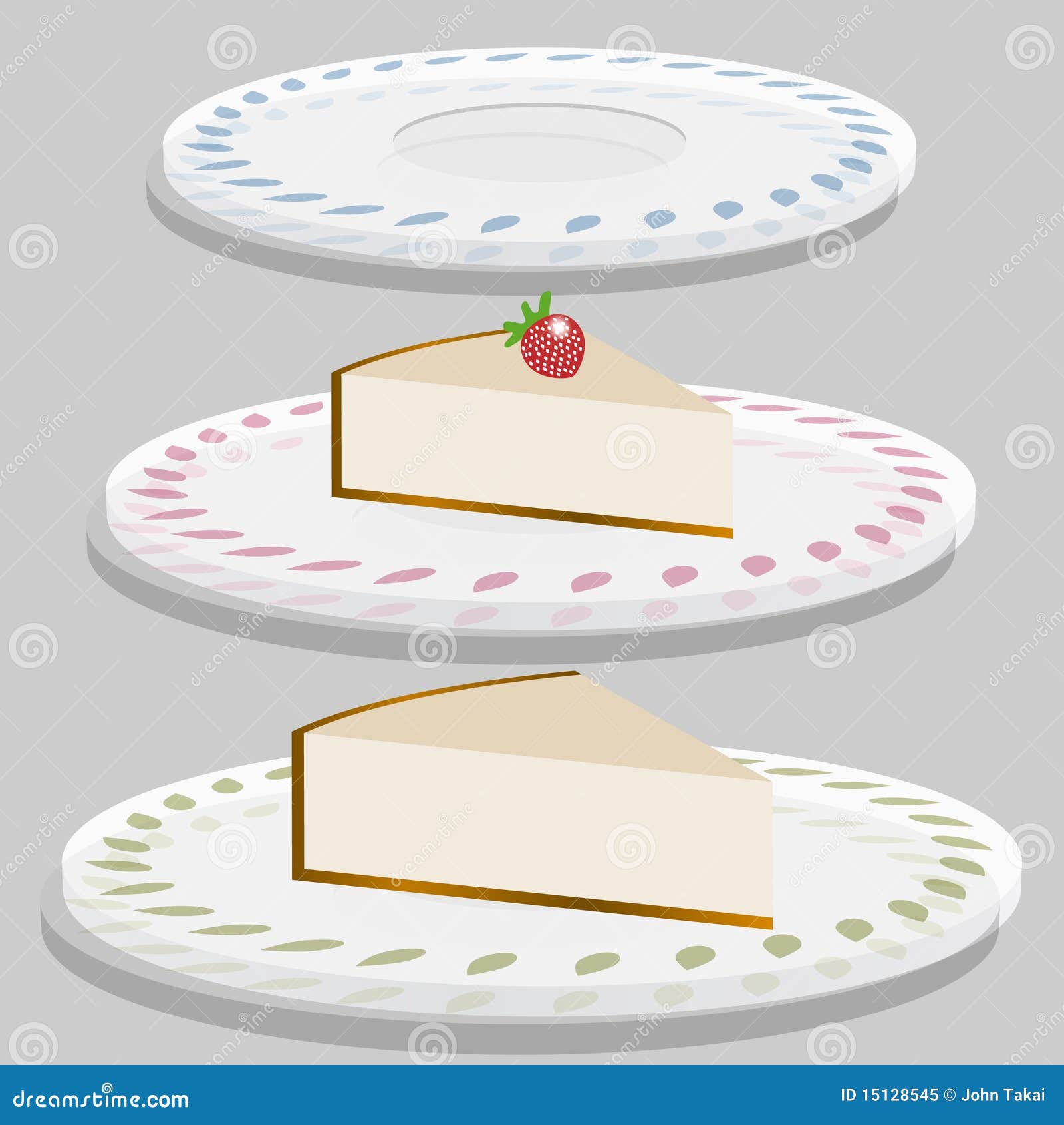 Strawberry Cheesecake Vector Isolated On White Background. Stock ...