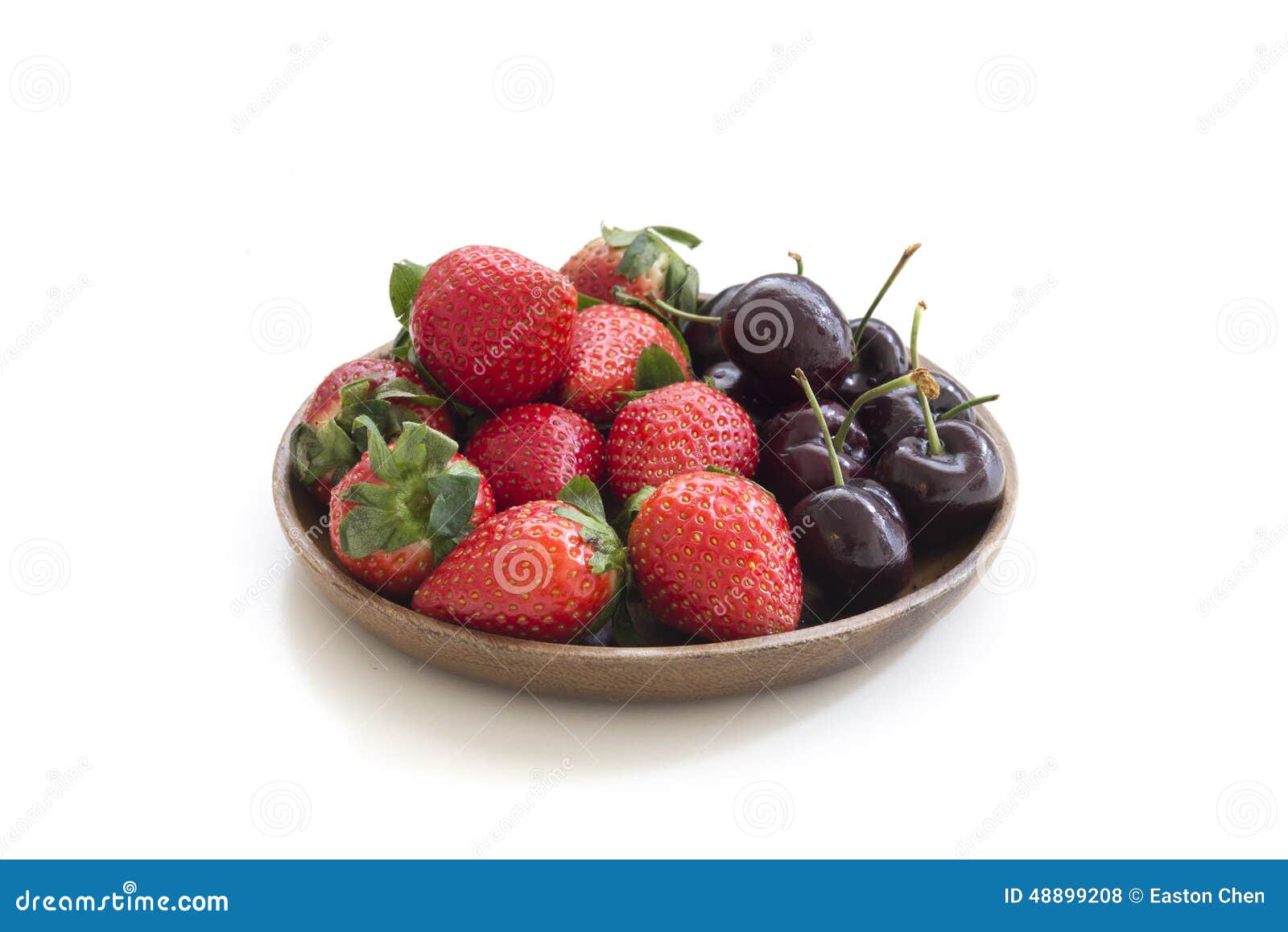 Strawberry and cherry stock photo. Image of health, studio - 48899208